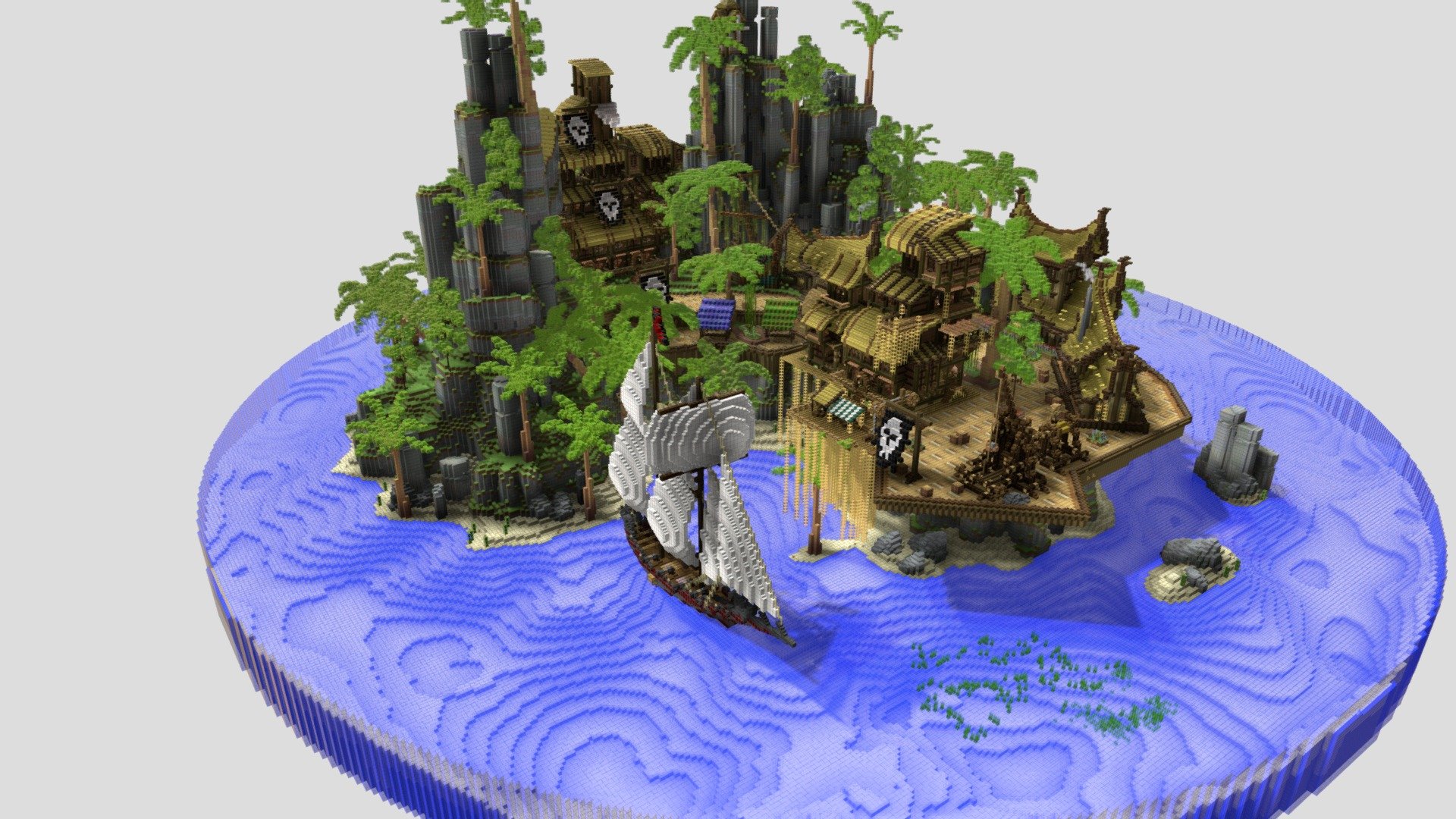 Spawn Pirate Island - 3D model by arresefavio [dfa0d27] - Sketchfab