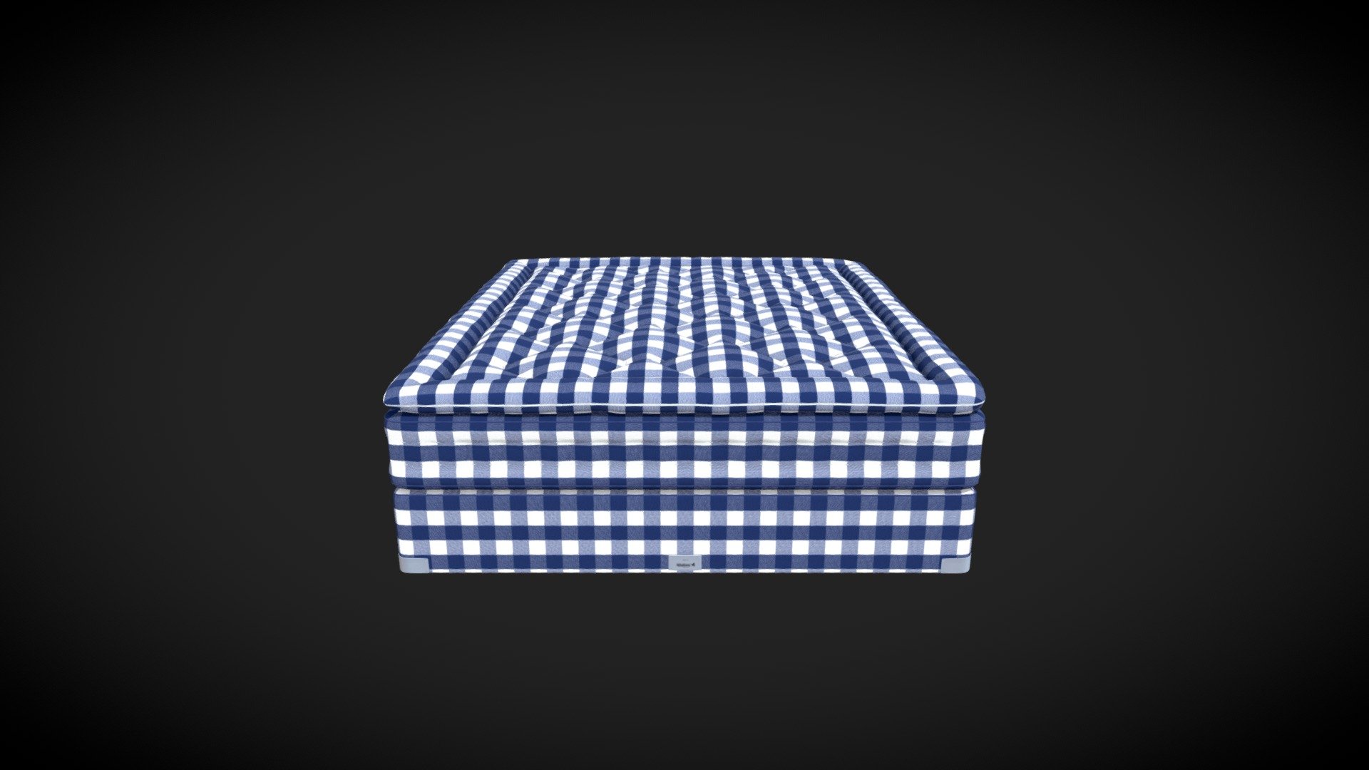 Hastens-2000t-180x210-blue-check-4K - GLB - 3D model by Hastens ...