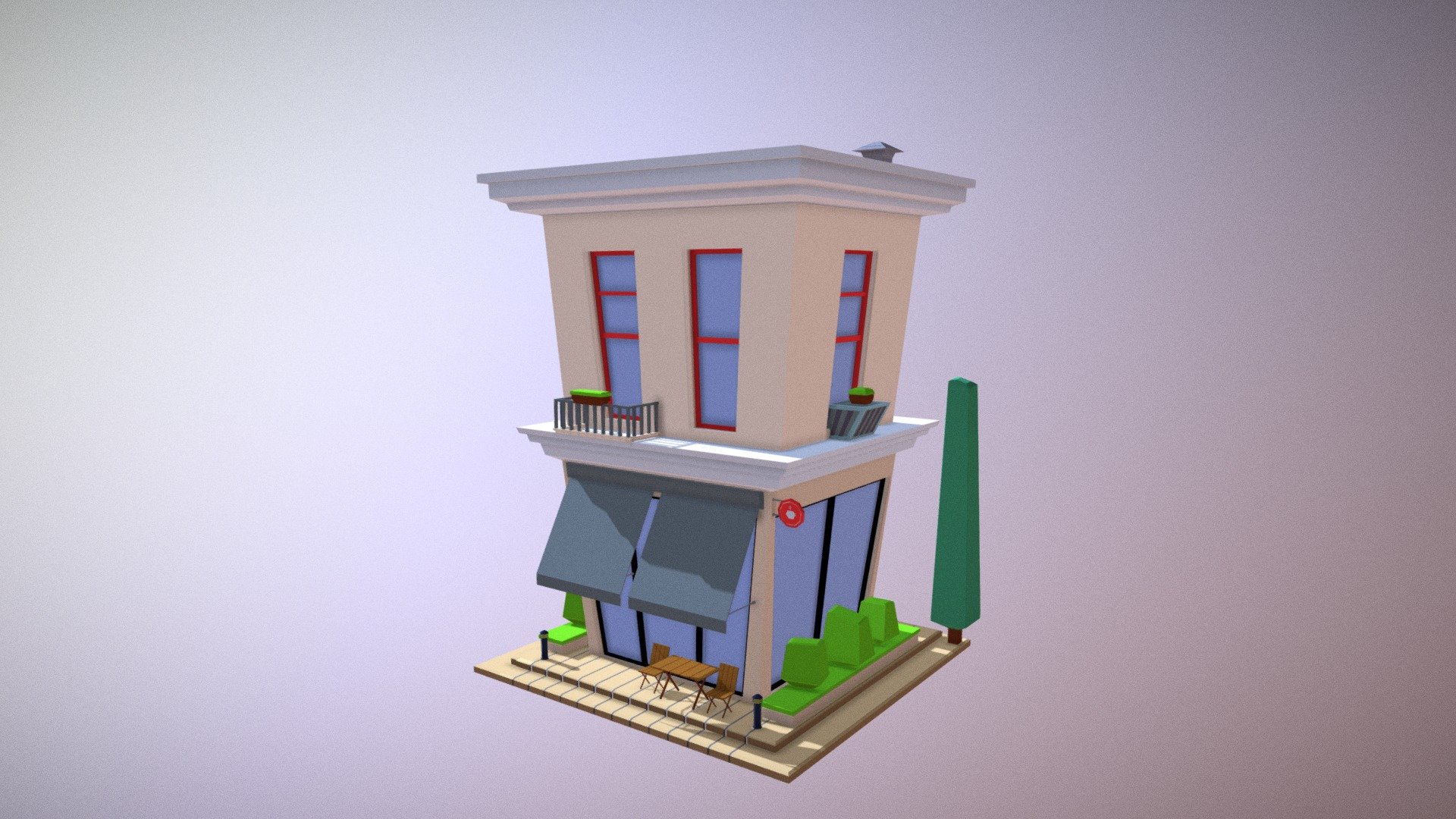 Skyscraper low poly - 3D model by Andrea Di Carlo (@Amuro) [dfa7cb1 ...