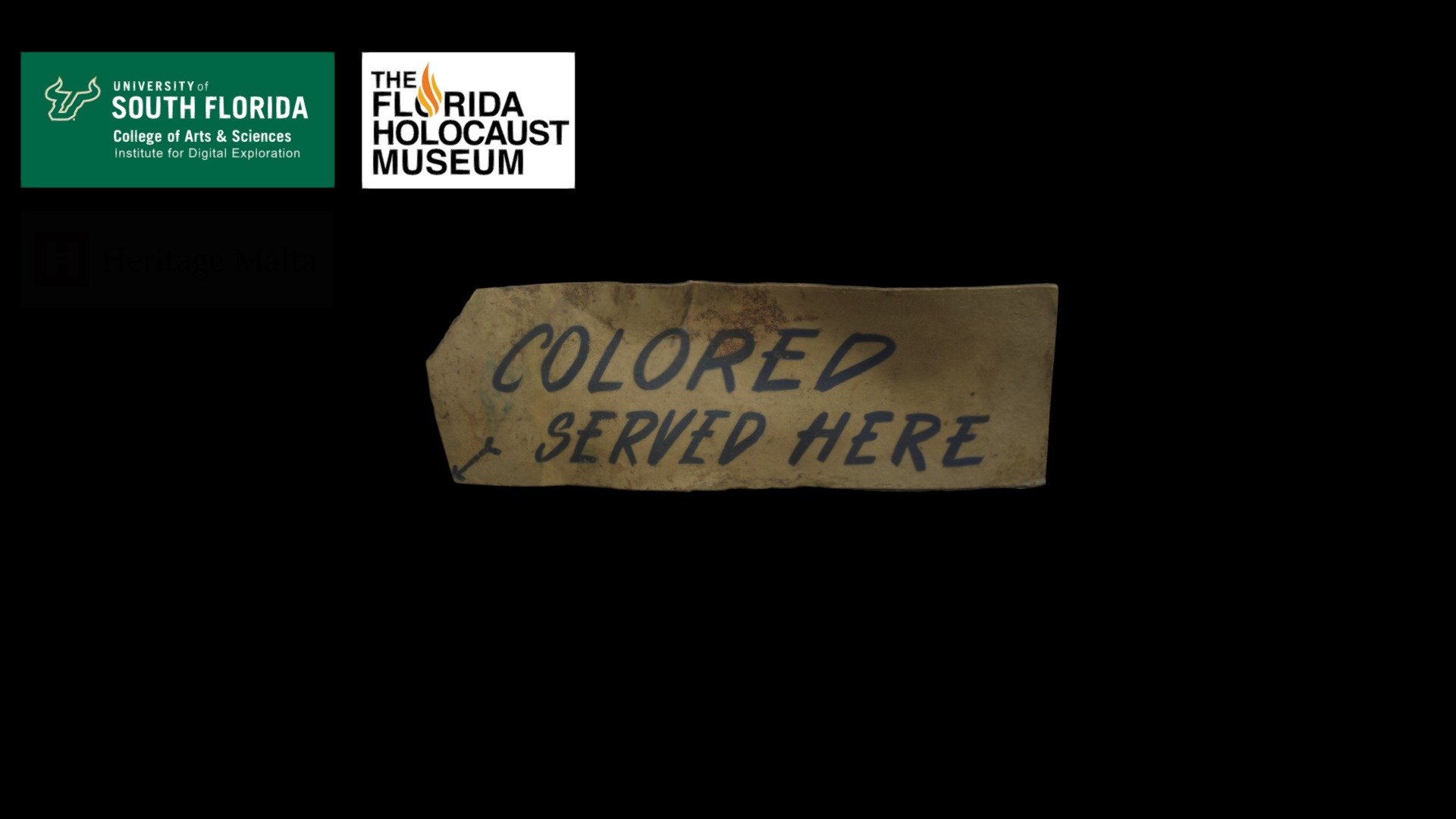 Sign from a Segregated Tampa Restaurant - 3D model by USF Institute for ...
