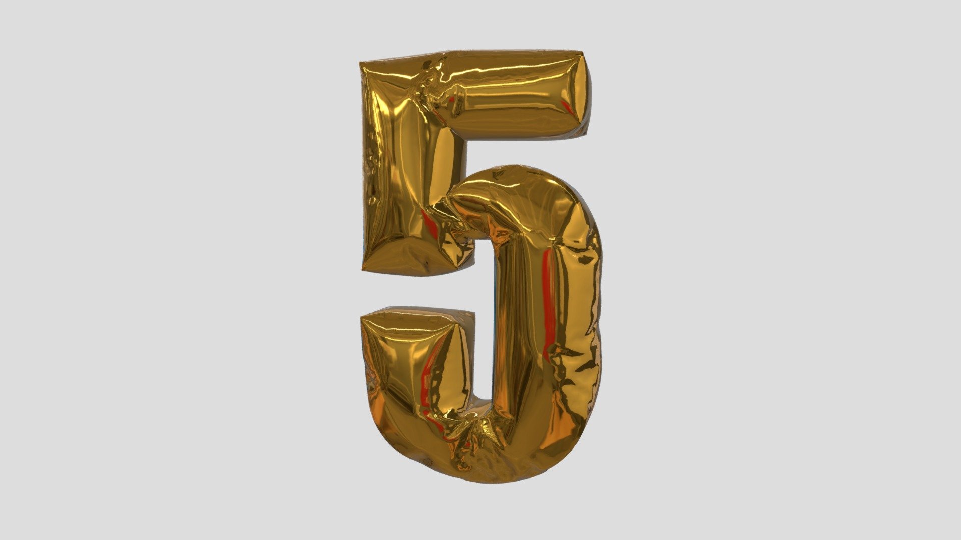 5 3D Number - 5 (five) - Download Free 3D model by GR-video (@grvideotv ...