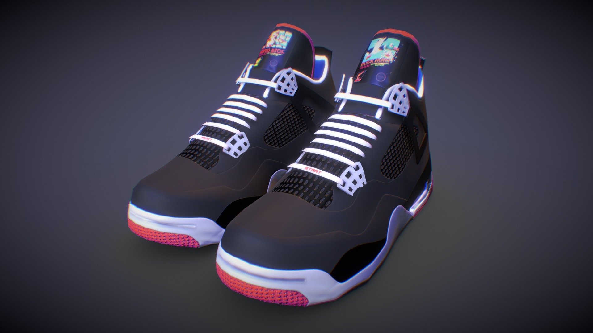 Jordan AIR 4 NES Edition - 3D model by michaelsito1995 [dfa9c43 ...