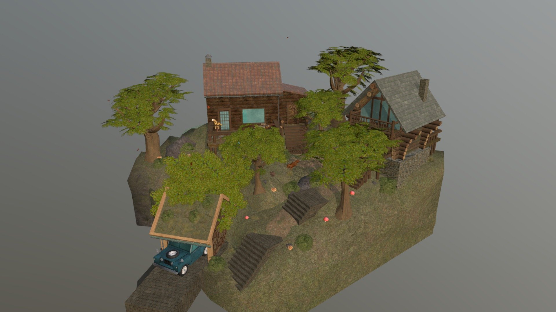 DAE Diorama - Forest Loner - 3D model by Jasper Rosseel (@jasperrosseel) [dfbd69d] - Sketchfab