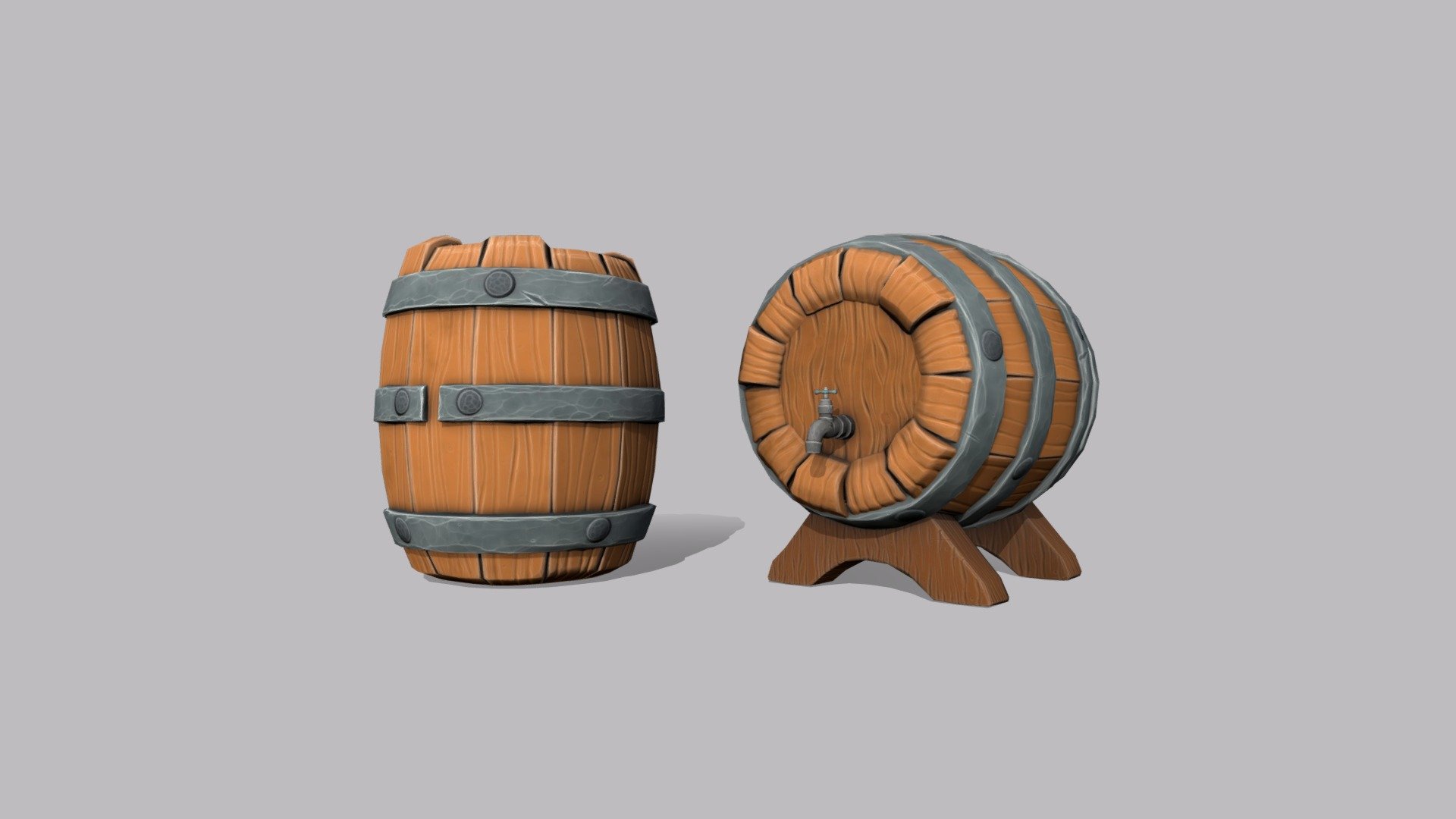Barrels - 3D model by ViZahar (@VZahar) [dfc2491] - Sketchfab