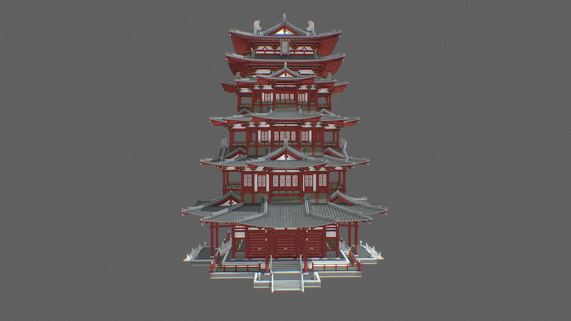 Pagoda - Buy Royalty Free 3D model by okotaru (@loaferspore) [dfc7fc0] - Sketchfab Store