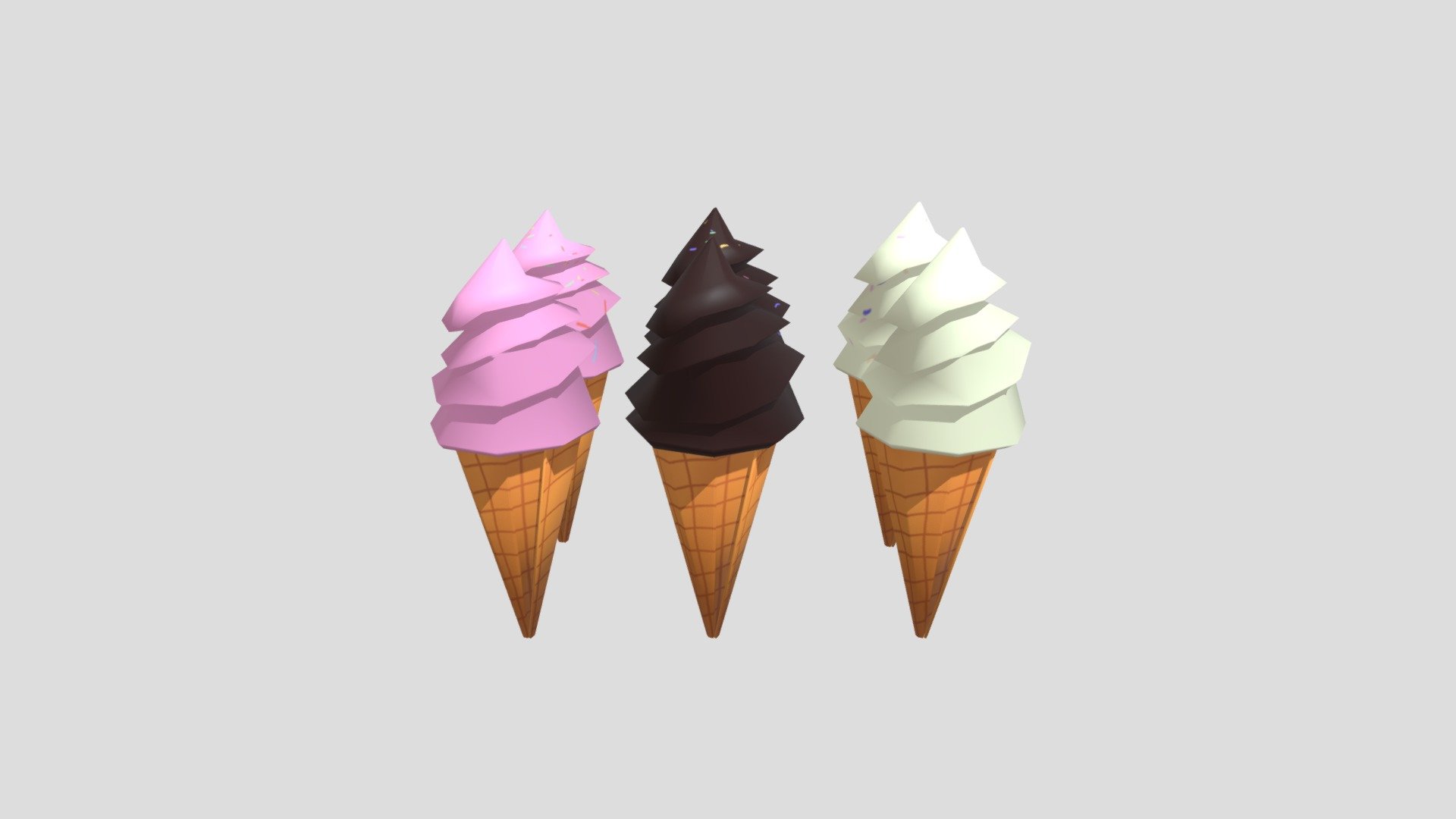 low poly soft corn ice cream - Download Free 3D model by VOcalize (@ahrthflfso200) [dfd1355 ...