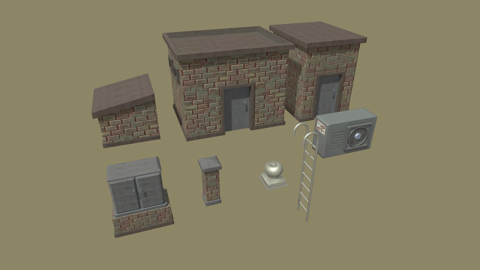 Rooftop Assets - Download Free 3D model by KillTheSaint [dfd3b70 ...