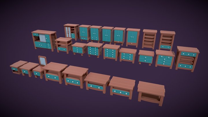 Bookshelf 3d Models Sketchfab