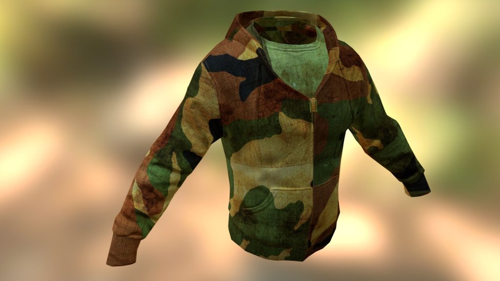 Camo Hoodie - 3D model by gmeiburg88 [dfda230] - Sketchfab