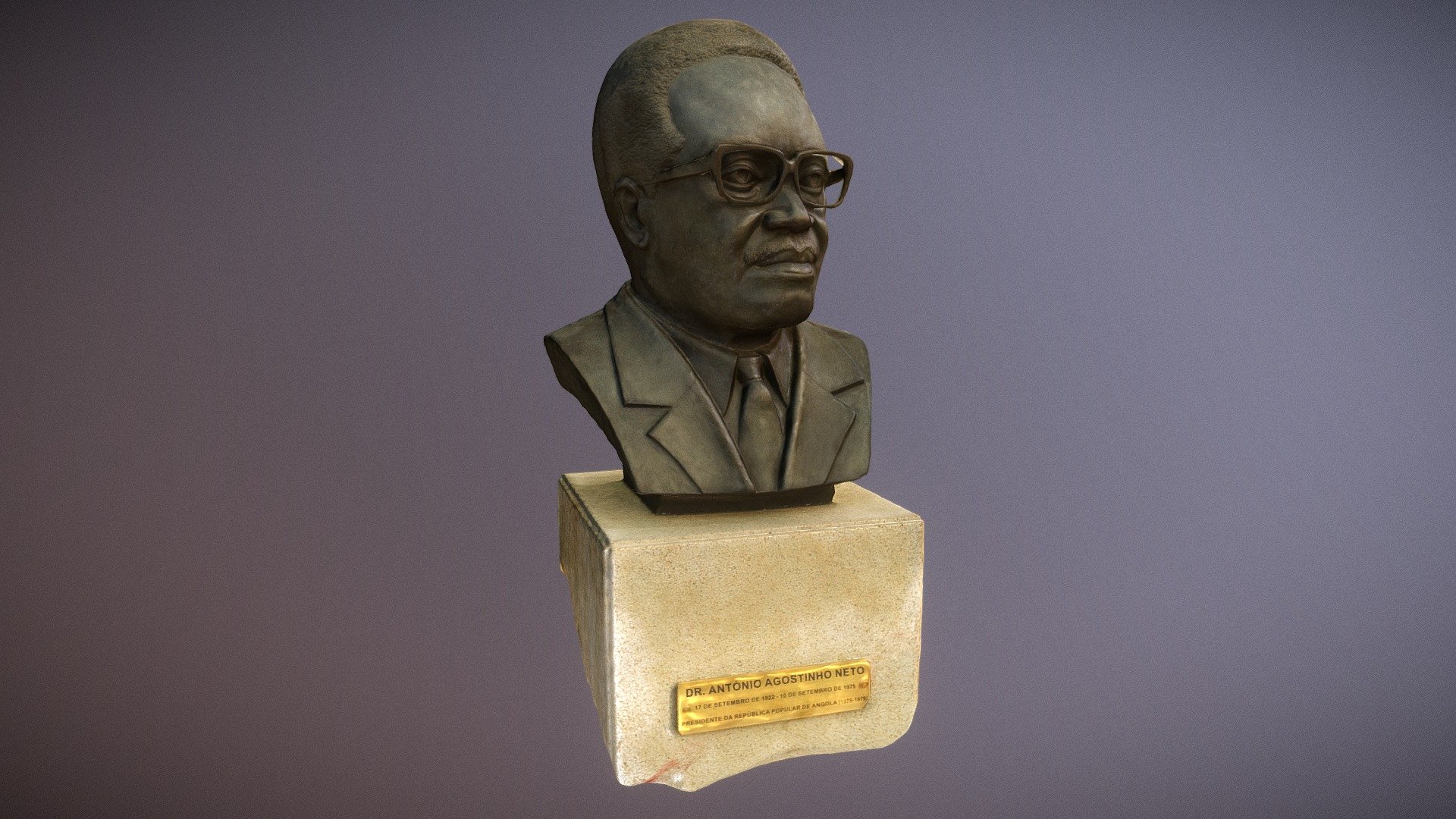 Bust of President Neto, Angola - 3D model by geoscan_uav [dfdb36f ...