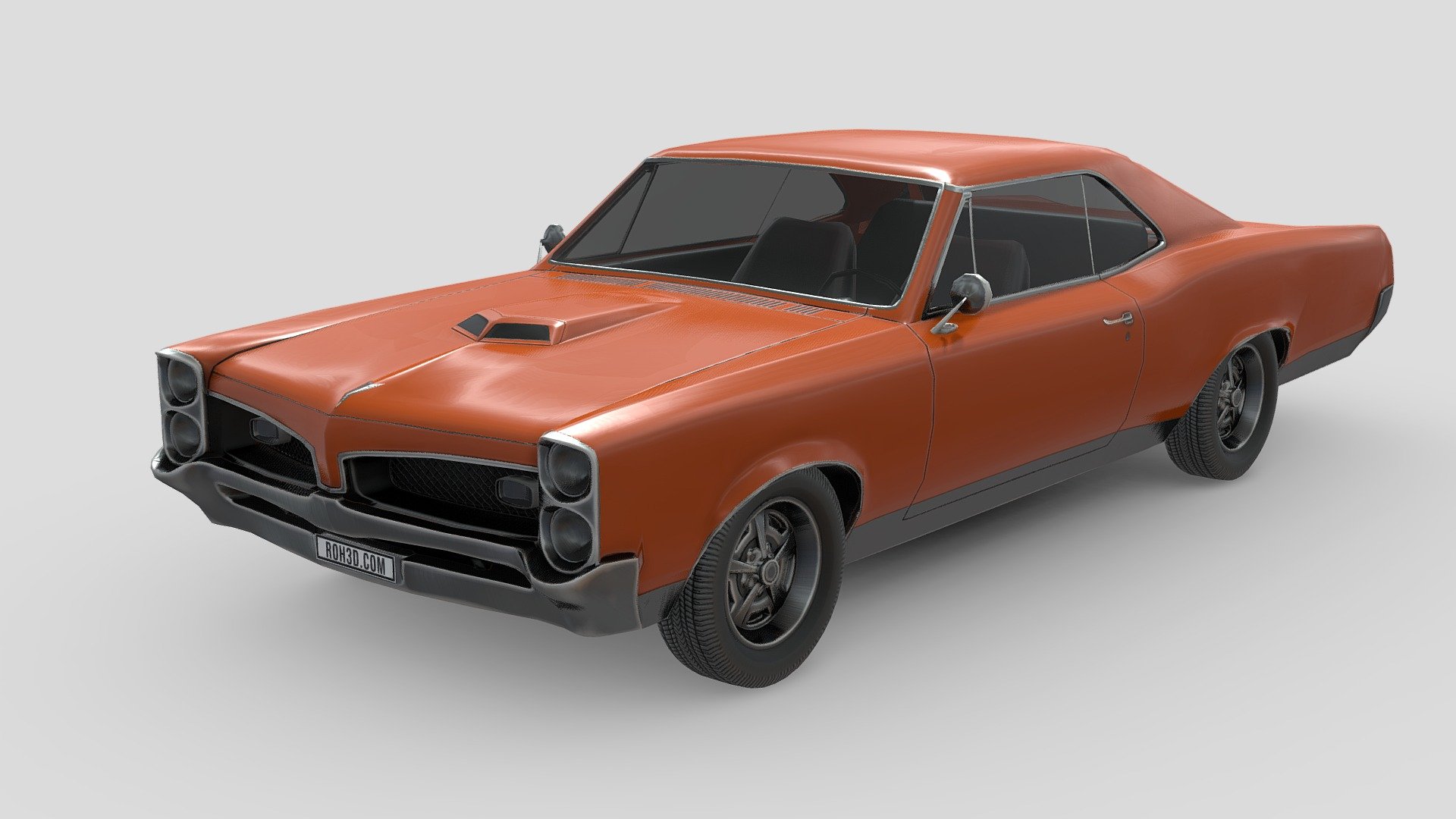Low Poly Car - Pontiac GTO 1967 - Buy Royalty Free 3D model by ROH3D ...