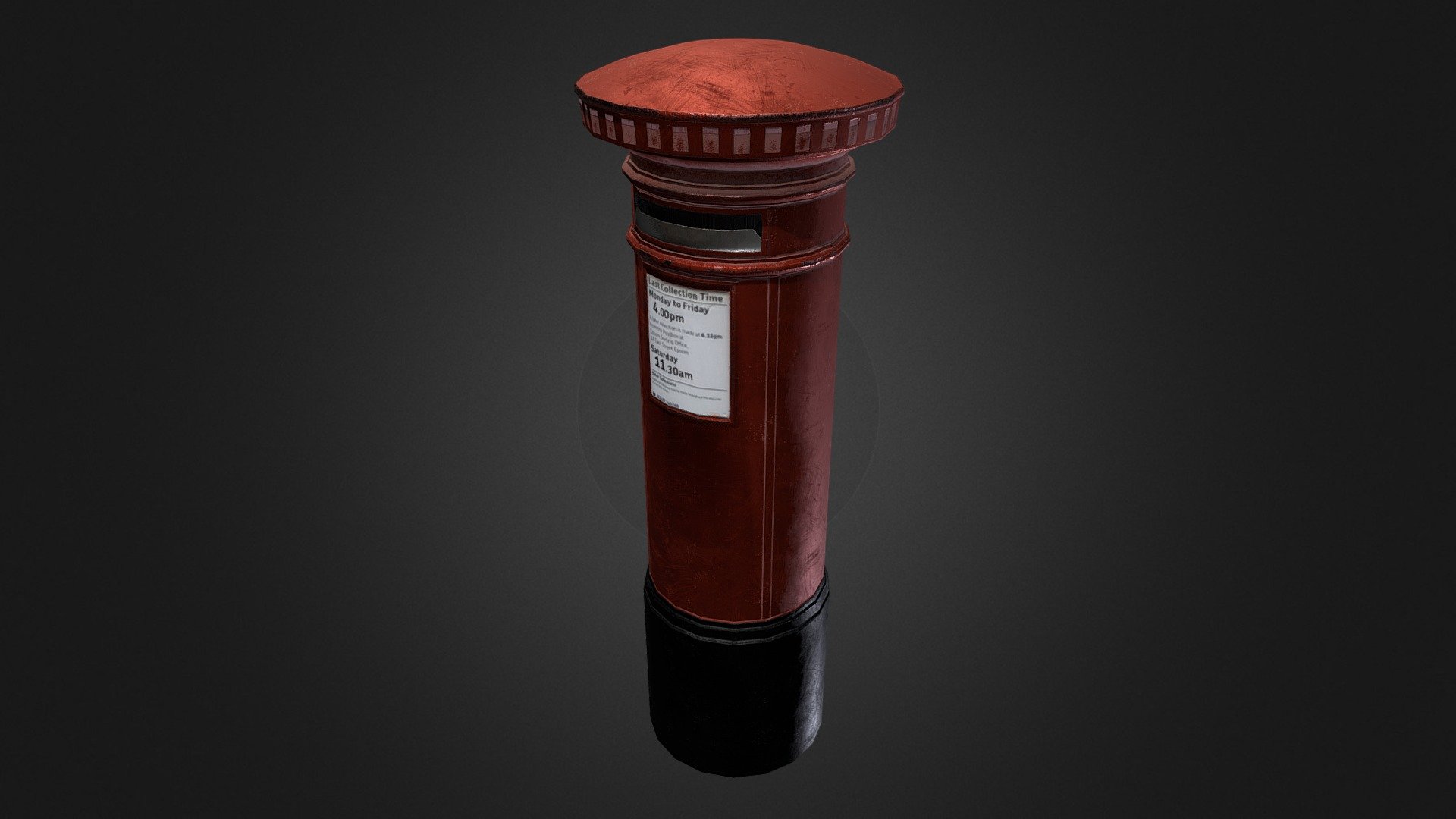 UK Royal mail Postbox - 3D model by samhatesham [dfdecf6] - Sketchfab