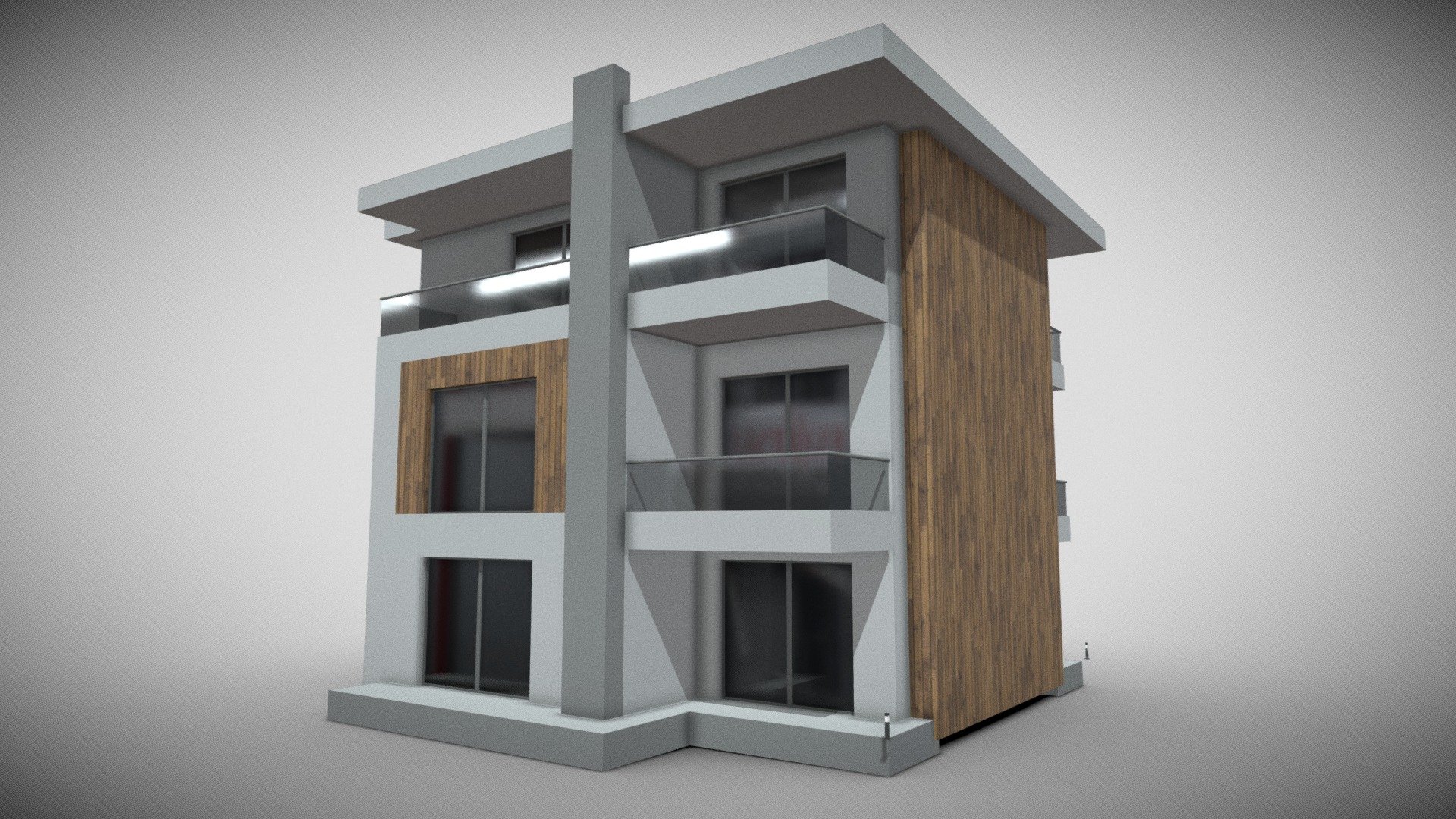 3D modern building 03 model - 3D model by nvere [dfdf38d] - Sketchfab