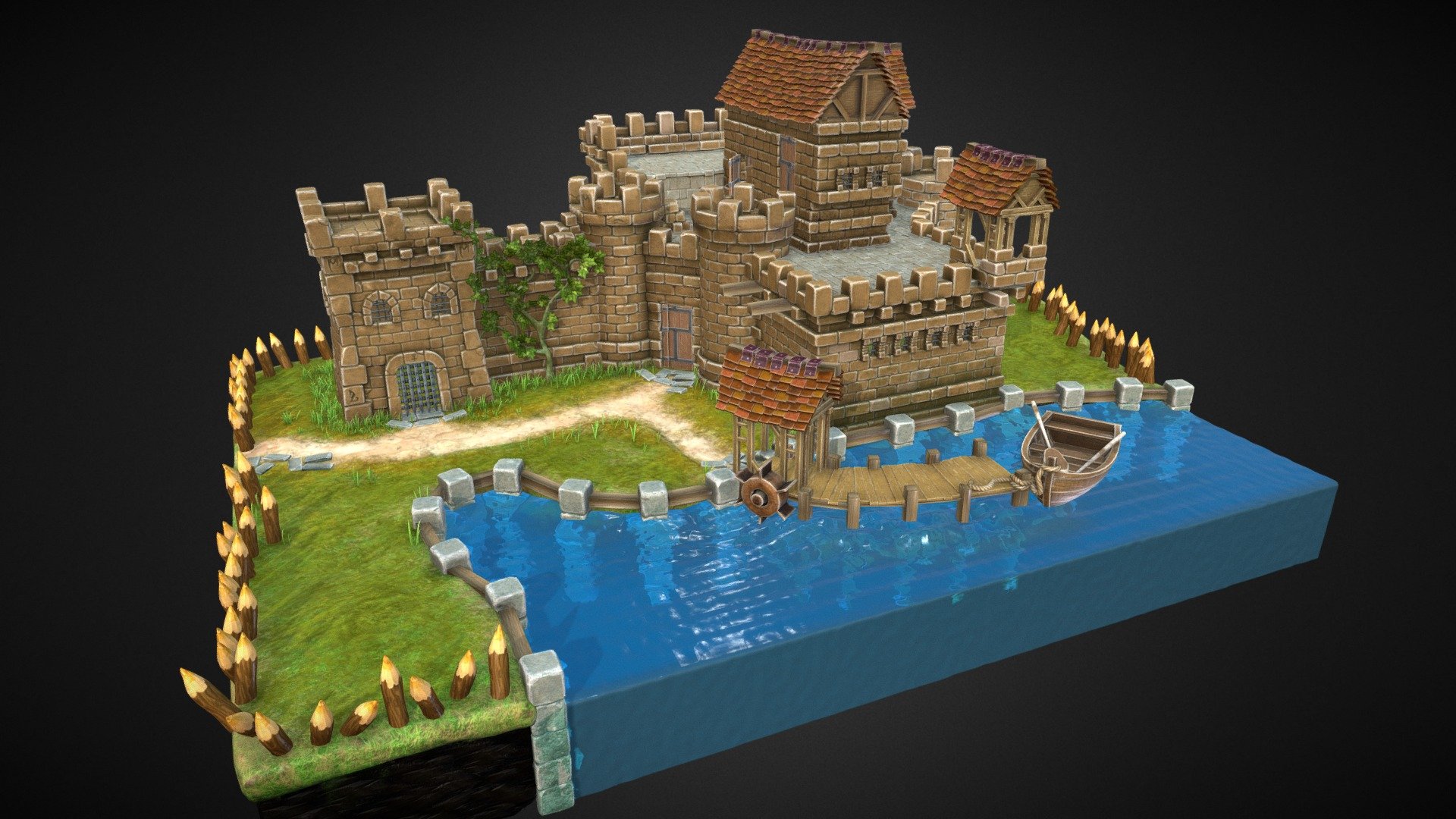Castle Island - 3D model by seola_dms [dfe1288] - Sketchfab