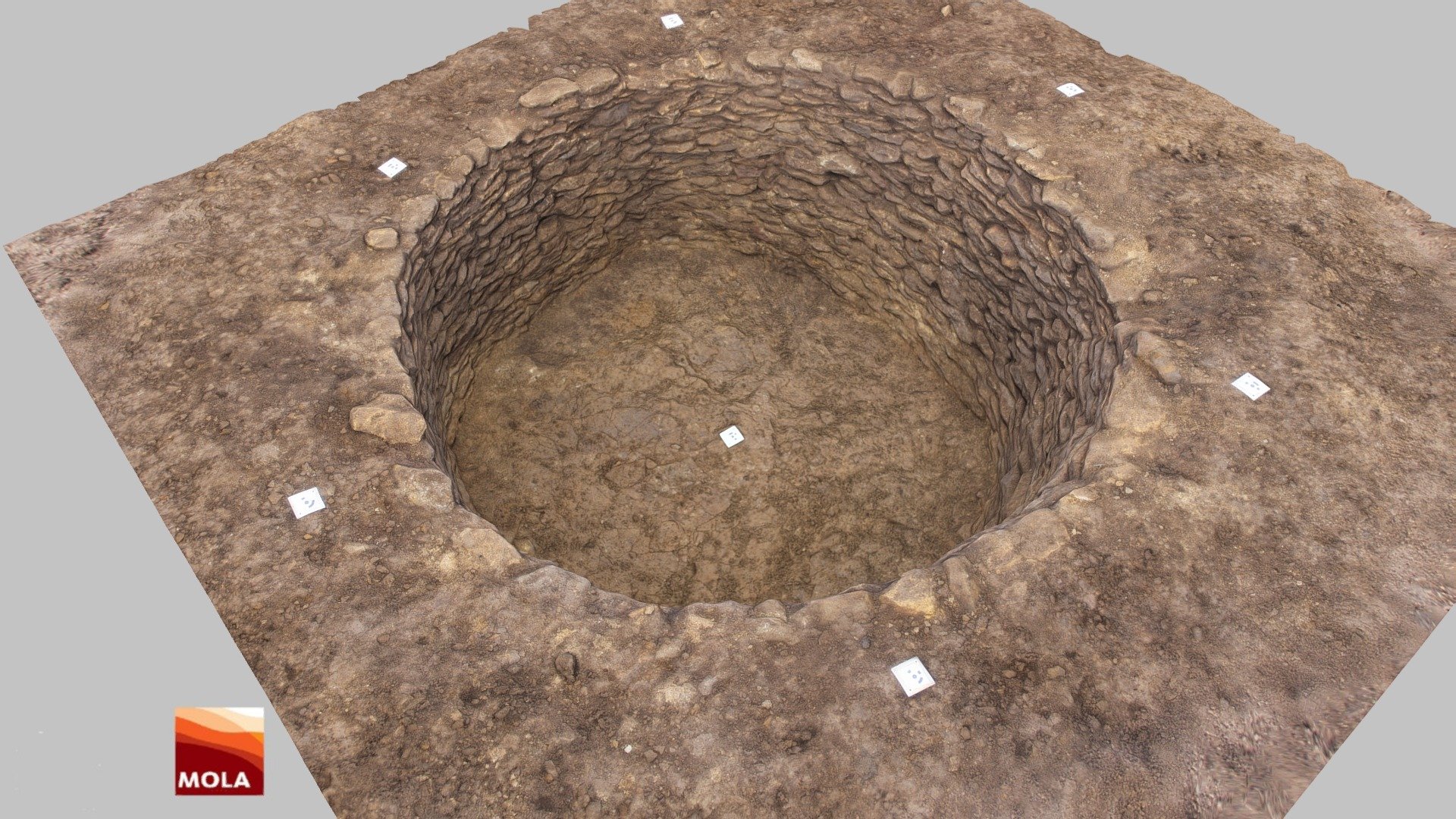 Stone-lined pit 7123, Blackgrounds - 3D model by MOLA [dfe1d15] - Sketchfab