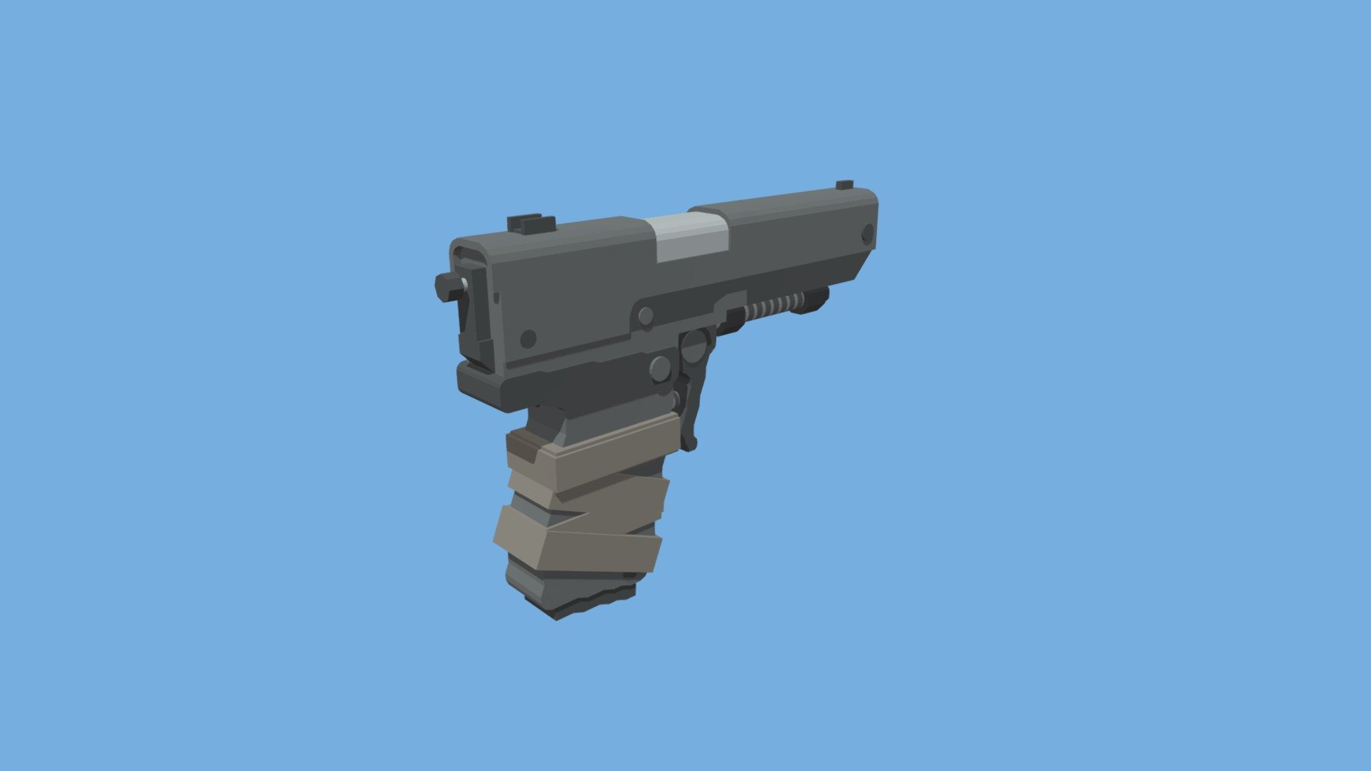 Semi automatic pistol - 3D model by mrflaxe [dfe88a7] - Sketchfab