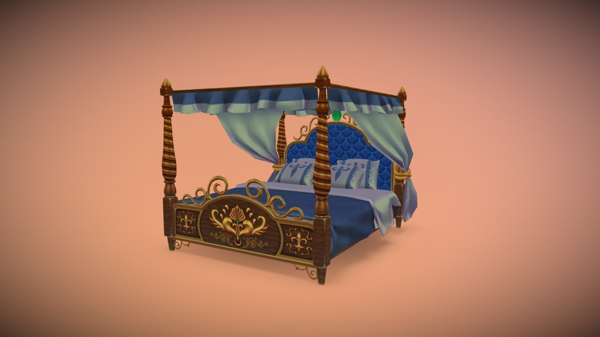Stylized Bed - 3D model by AaronPrideaux [dfe9ee5] - Sketchfab