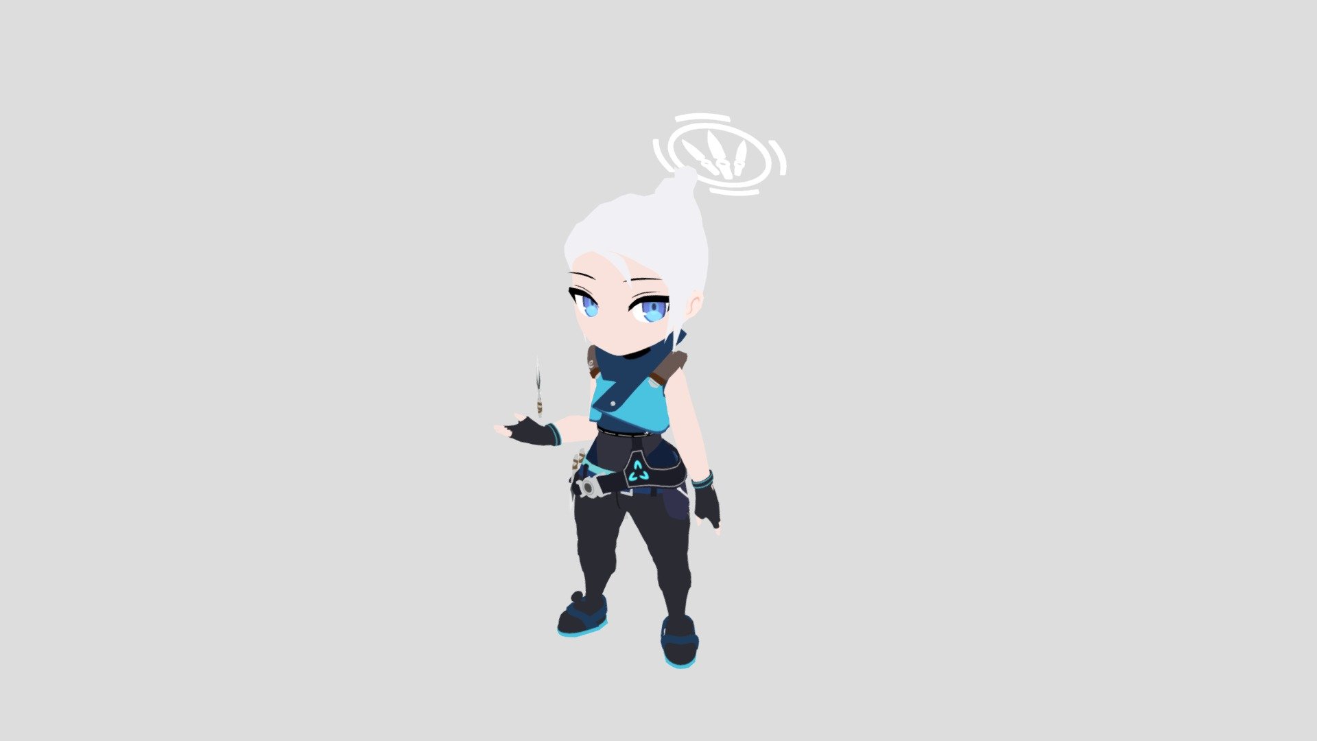 jett blue archive chibi style - 3D model by 2003926yzy [dfec6c7 ...