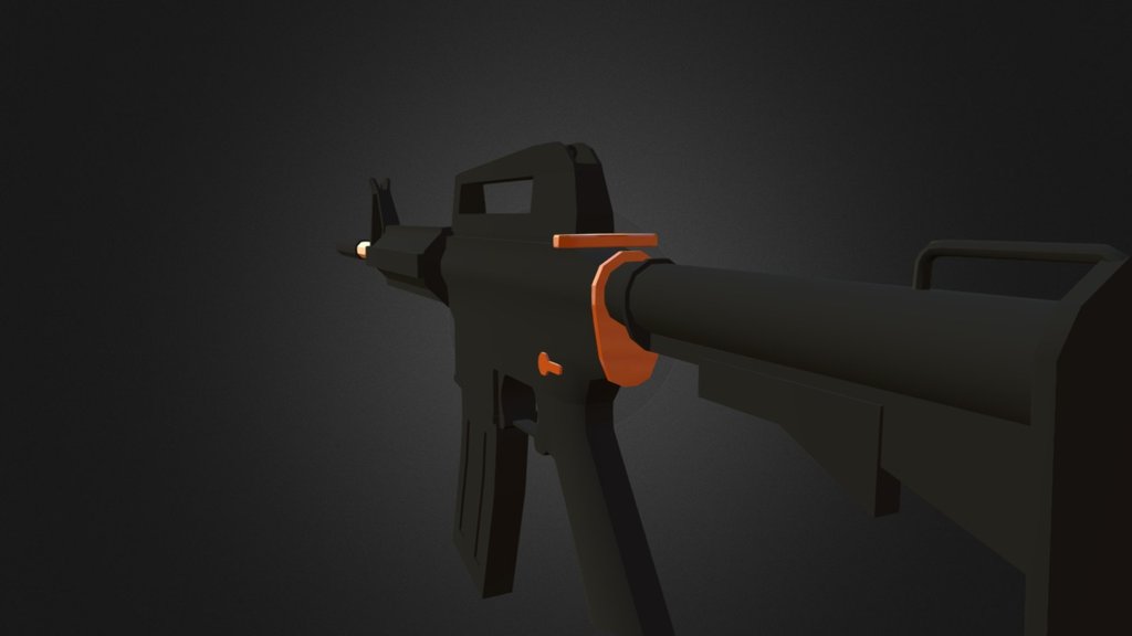 M4A1 Low Poly - 3D model by Alekaei [dfee292] - Sketchfab