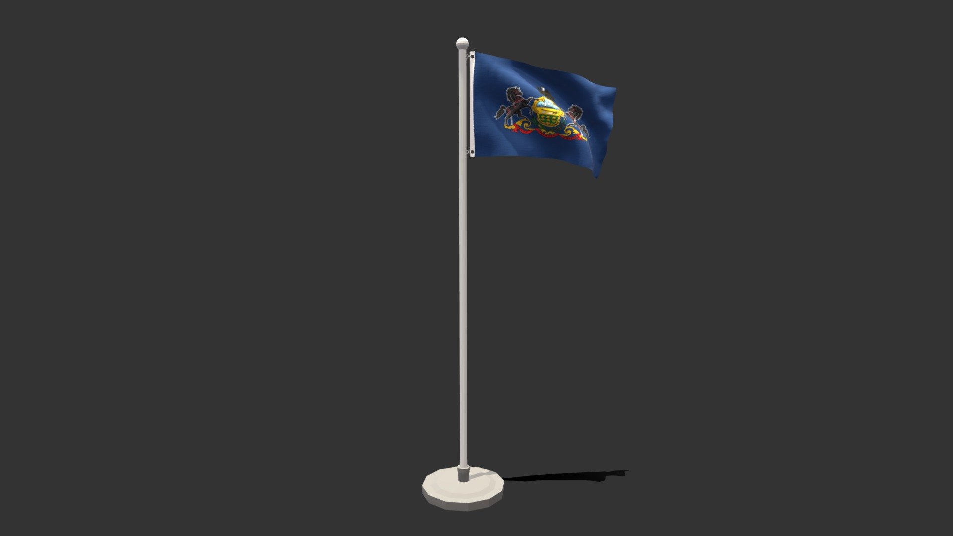 Seamless Animated Pennsylvania State Flag - Buy Royalty Free 3D model ...