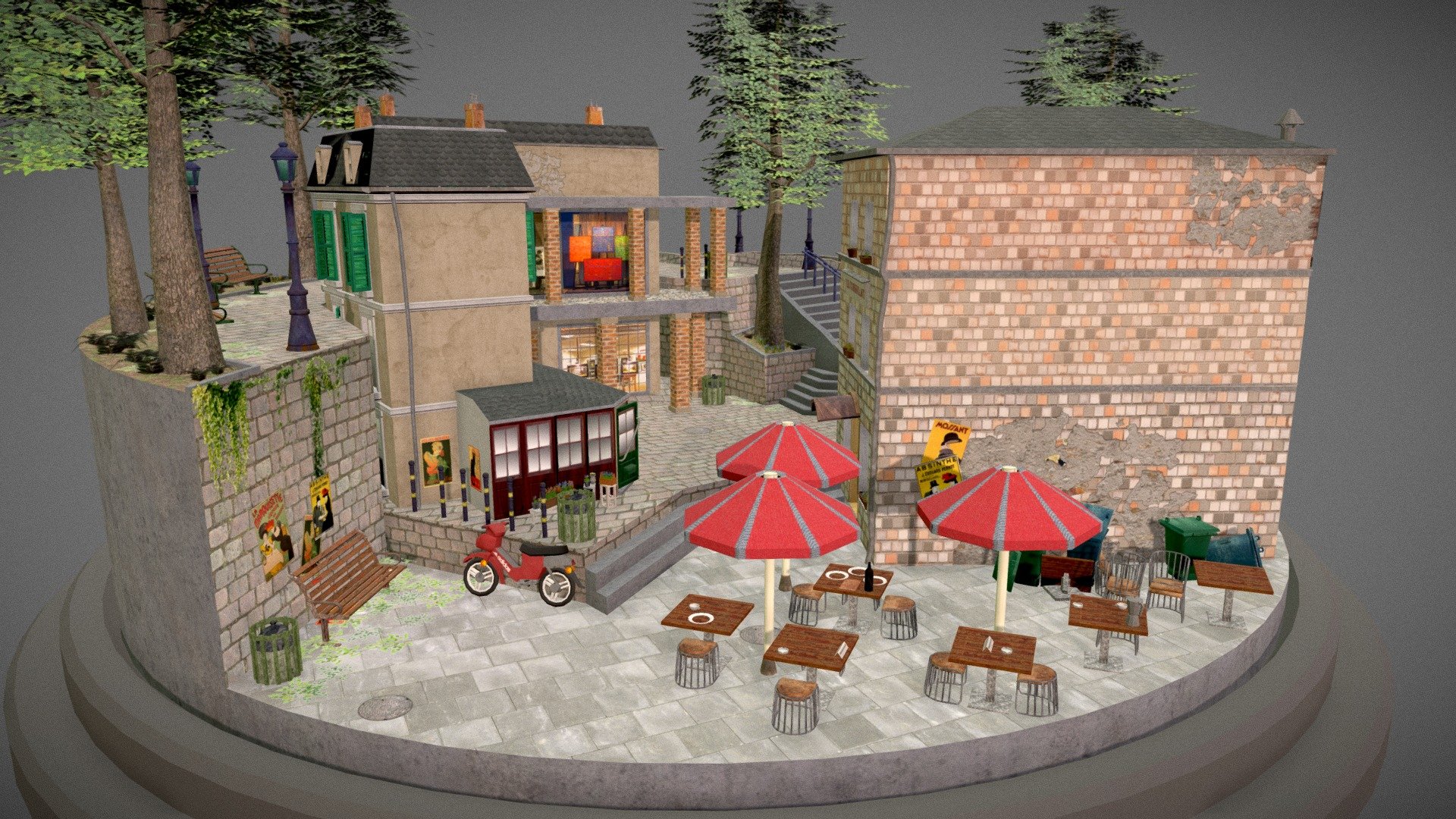 Montmartre CityScene - 3D model by Stalpaert Arne (@Bompahawk) [dff1279 ...