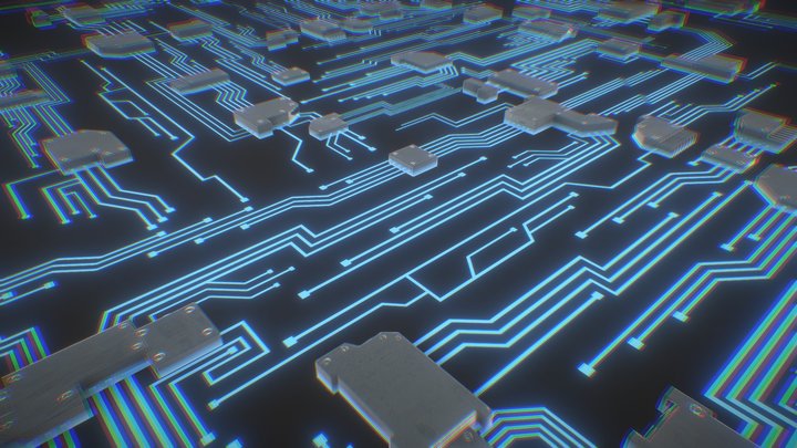 Electric Circuit 3d Animation