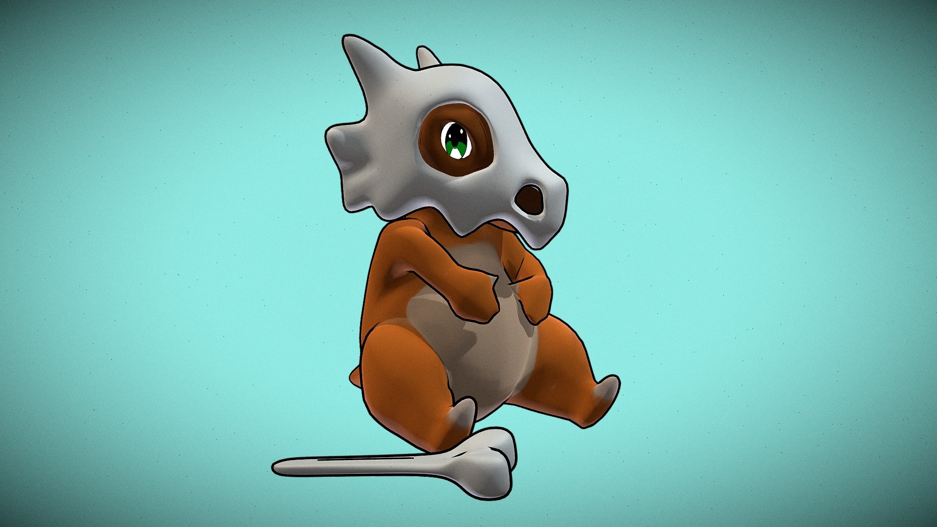 Cubone In 3d Buy Royalty Free 3d Model By Rockiloco Dff2dfa Sketchfab Store