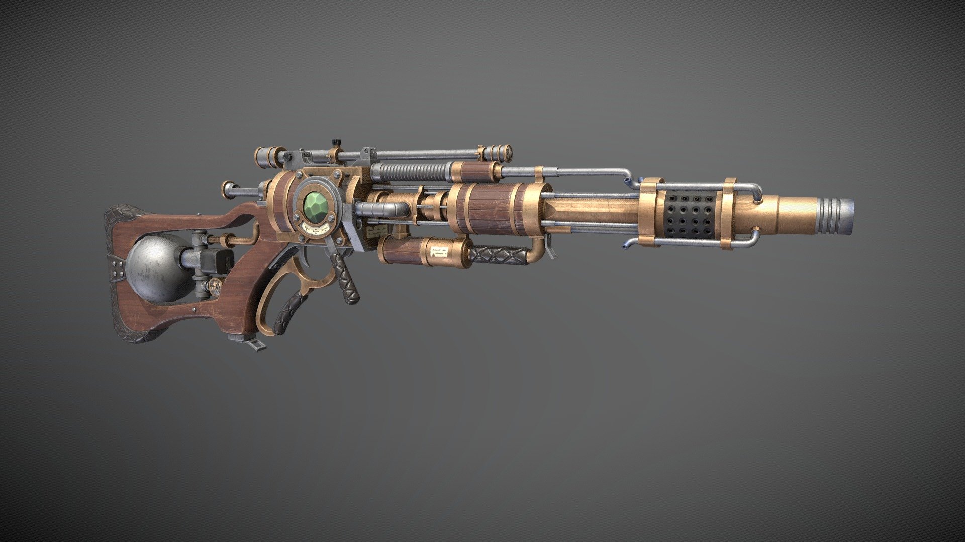Steampunk weapon - 3D model by Hansdeep Singh (@HansdeepSingh) [dff47a7 ...