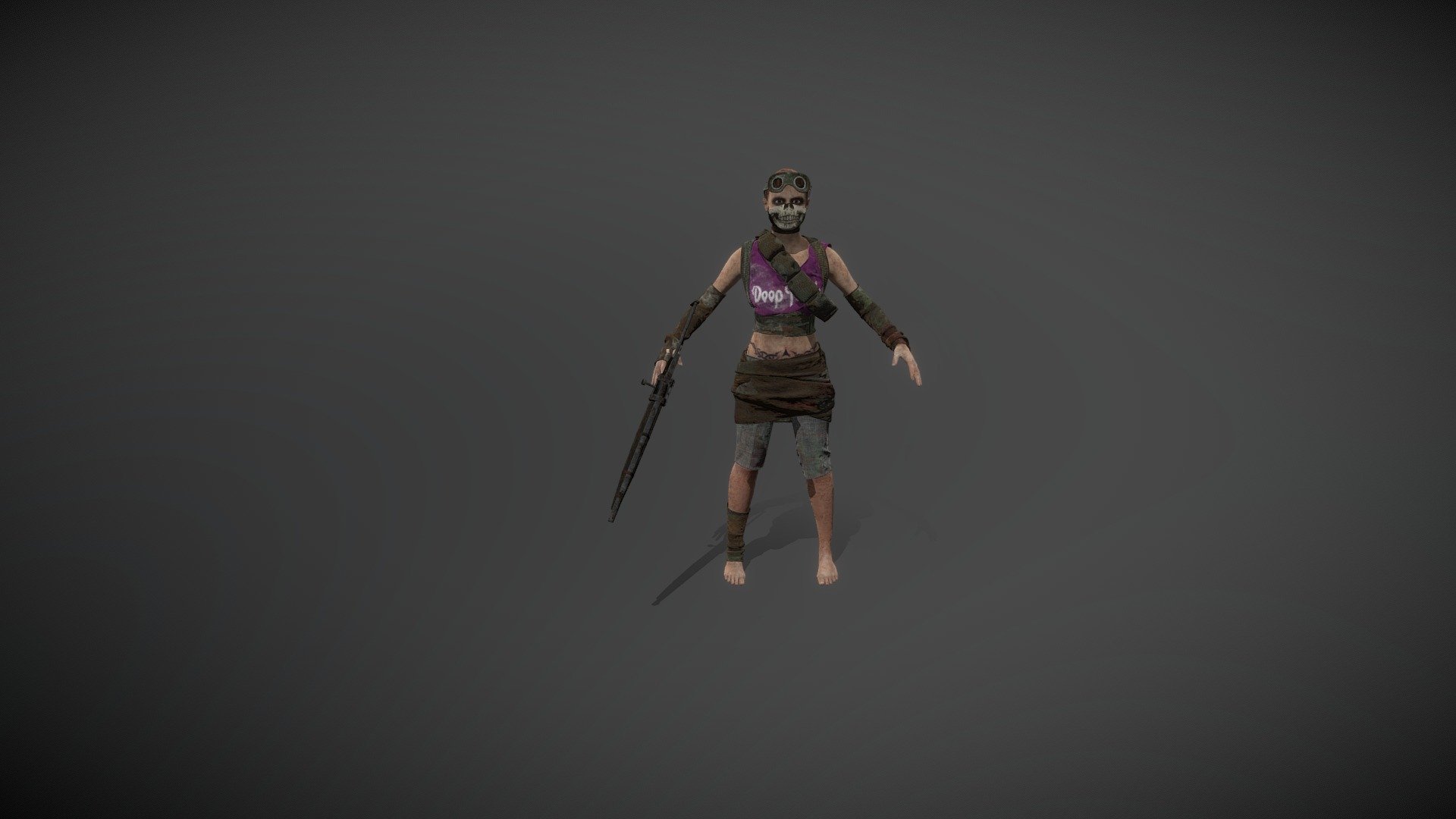 Raider girl - 3D model by deeppurplesparrow [dff72bc] - Sketchfab