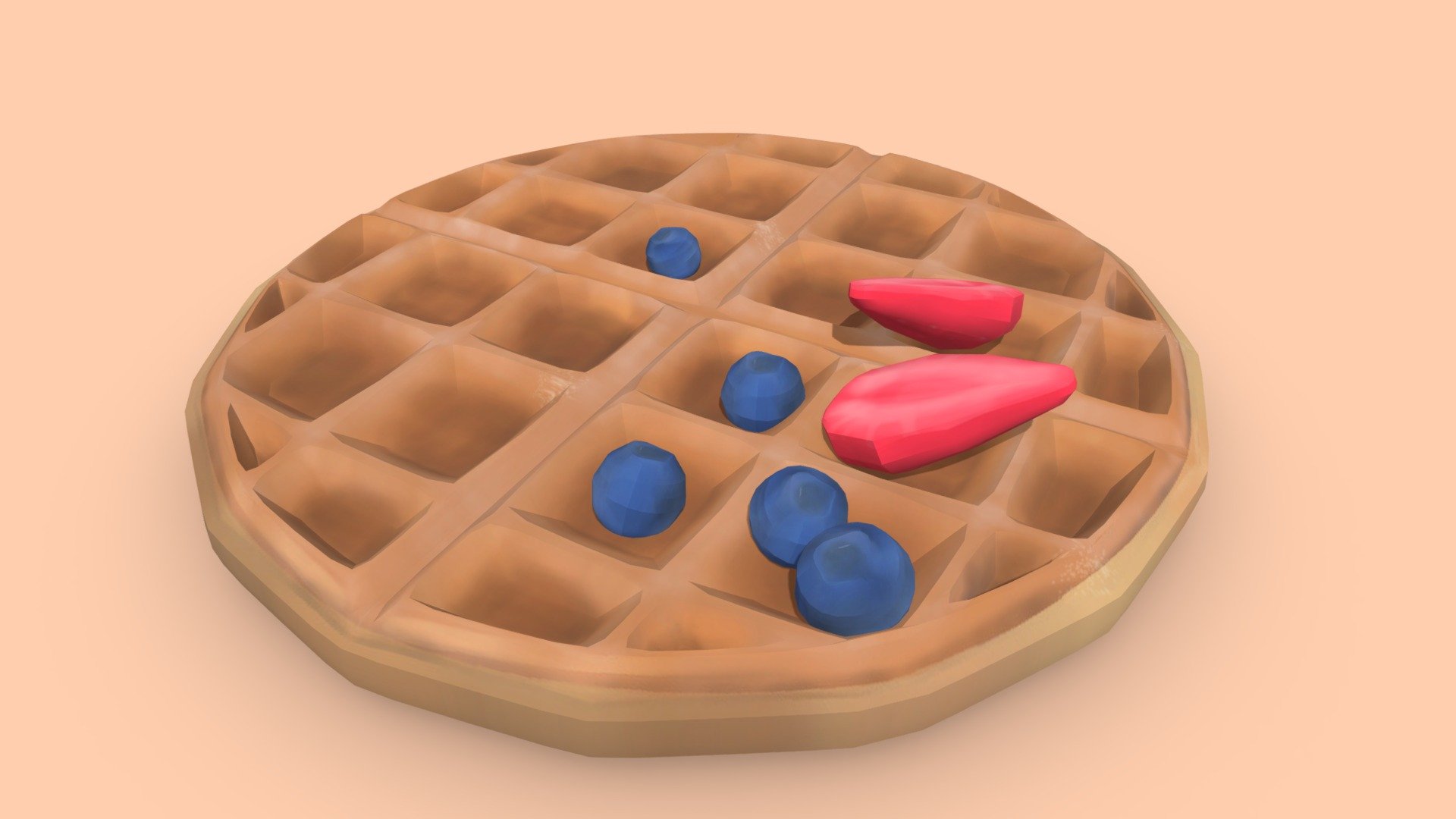 Waffle - Download Free 3D model by Fridge (@youssefdarwish01) [dff9f0d ...