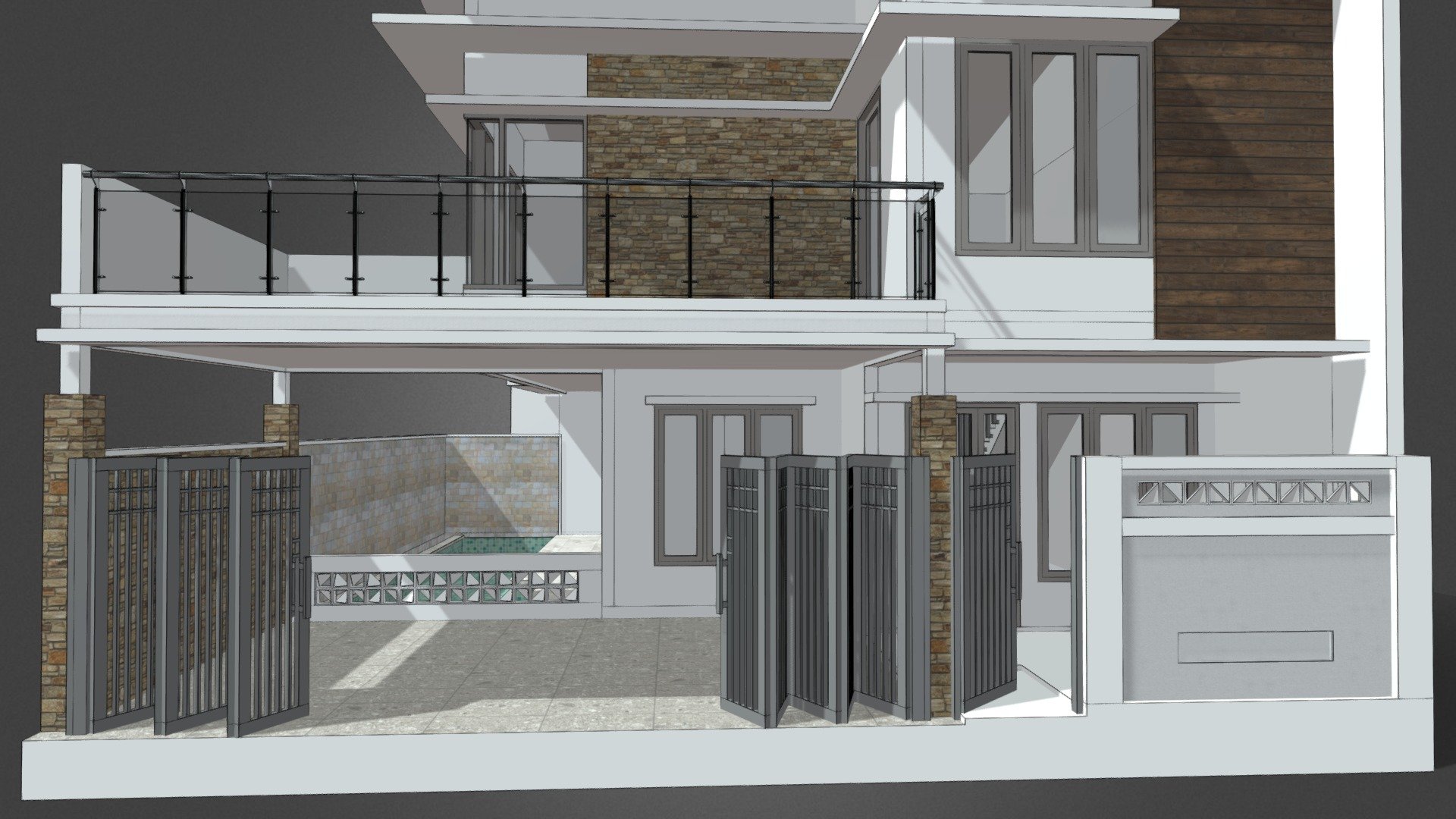 Desain Rumah Modern | Type 4 - Download Free 3D model by Seniman 3D ...