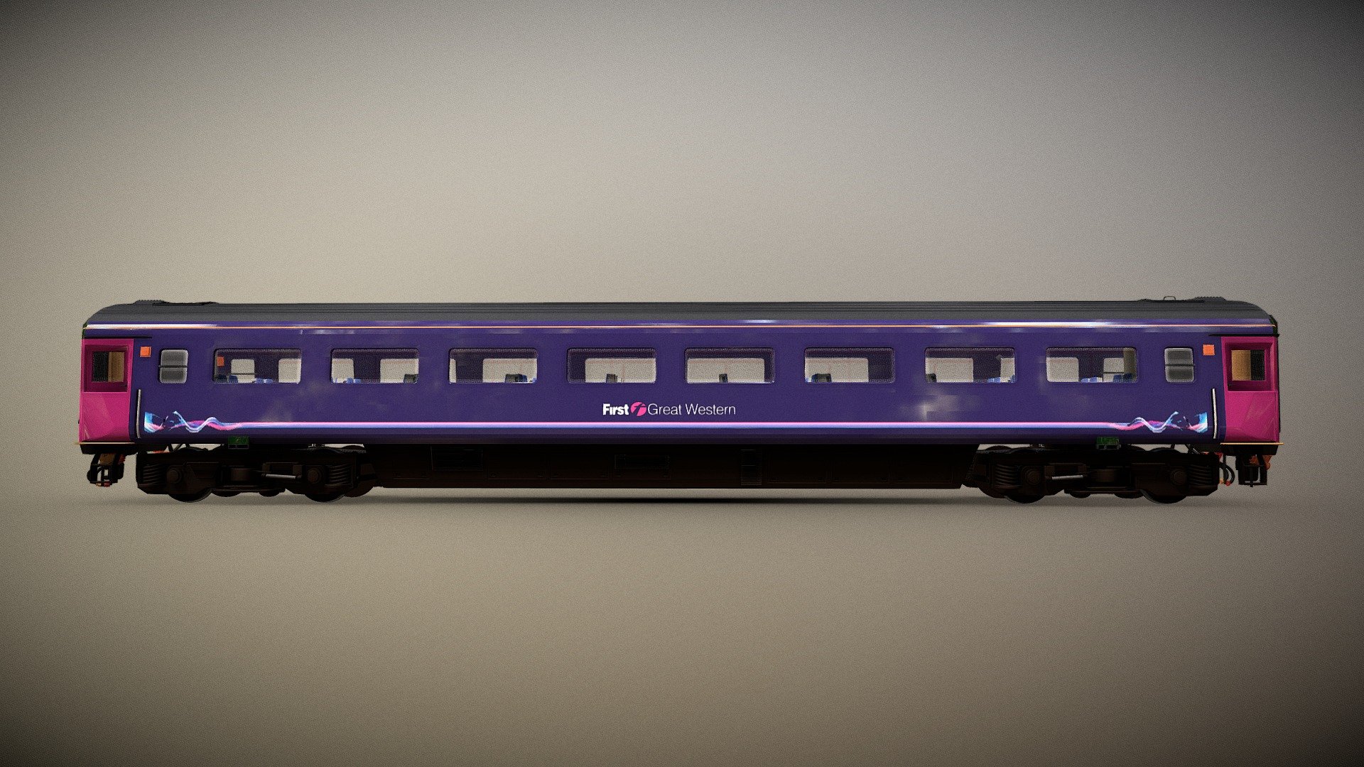 Mark 3 Carriage Std Open First Great Western - Download Free 3D model ...