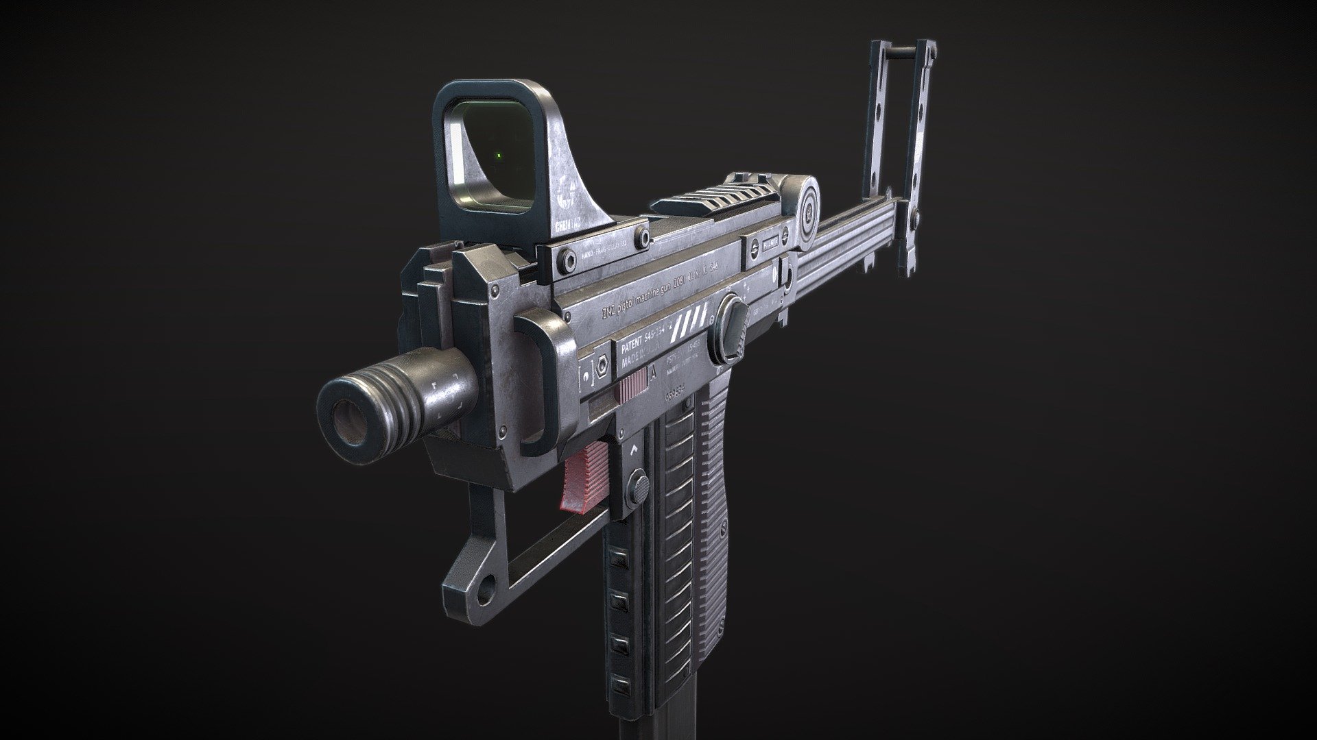 Submachine gun "PP4"- Tactics option - 3D model by pro100voron [dffeb04 ...