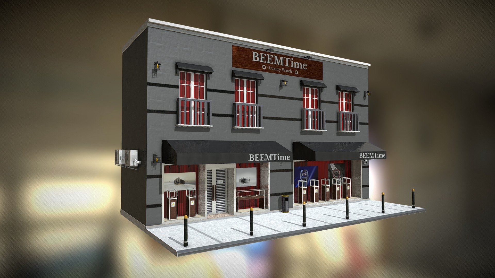 Watch Storefront - 3D model by bimadwiananto [dfff367] - Sketchfab