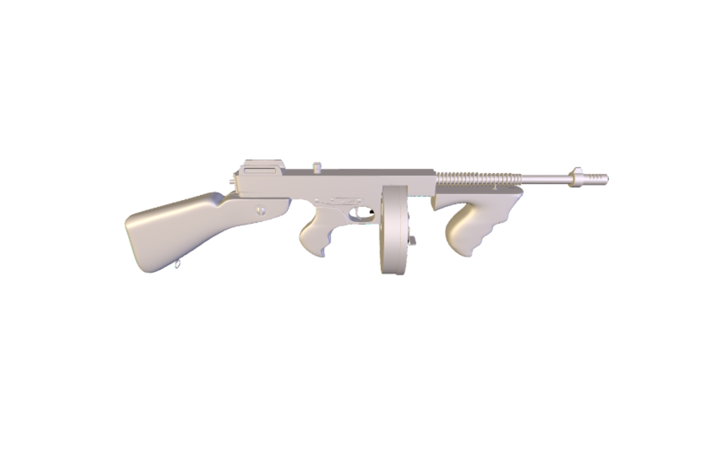 High Poly Tommy Gun.obj - 3D model by StefanAllchorne [doKrY1i] - Sketchfab