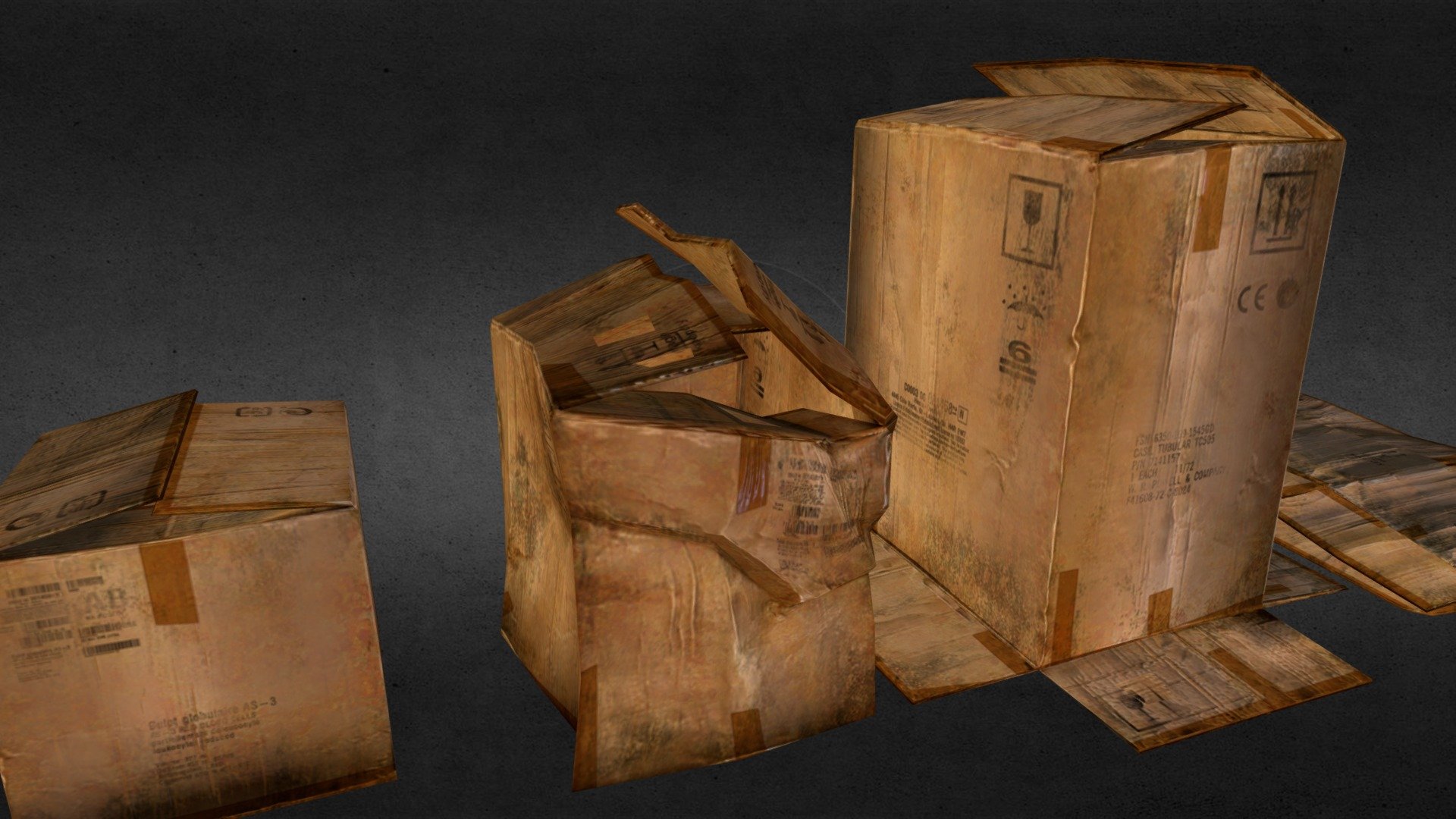 cardboard boxes mod - 3D model by jorymos [dvmI872] - Sketchfab