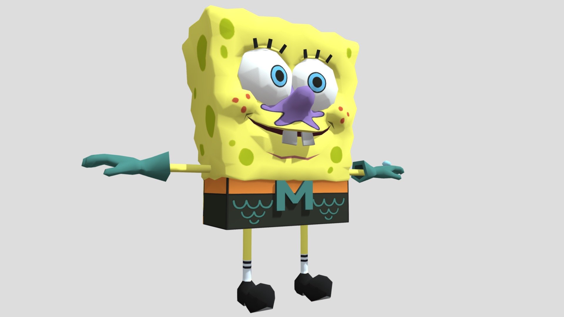 SpongeBob (Mermaid Man) from SBM Game - Download Free 3D model by SMF ...
