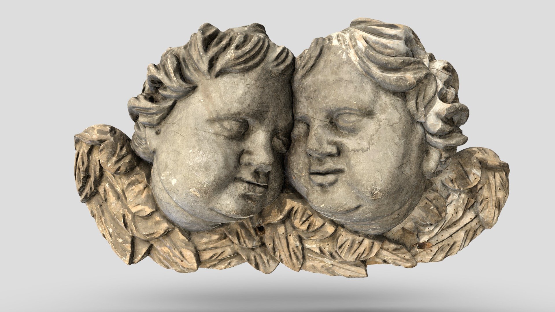 Two Heads of Angels in the Clouds - 3D model by MyFutureHeritage ...