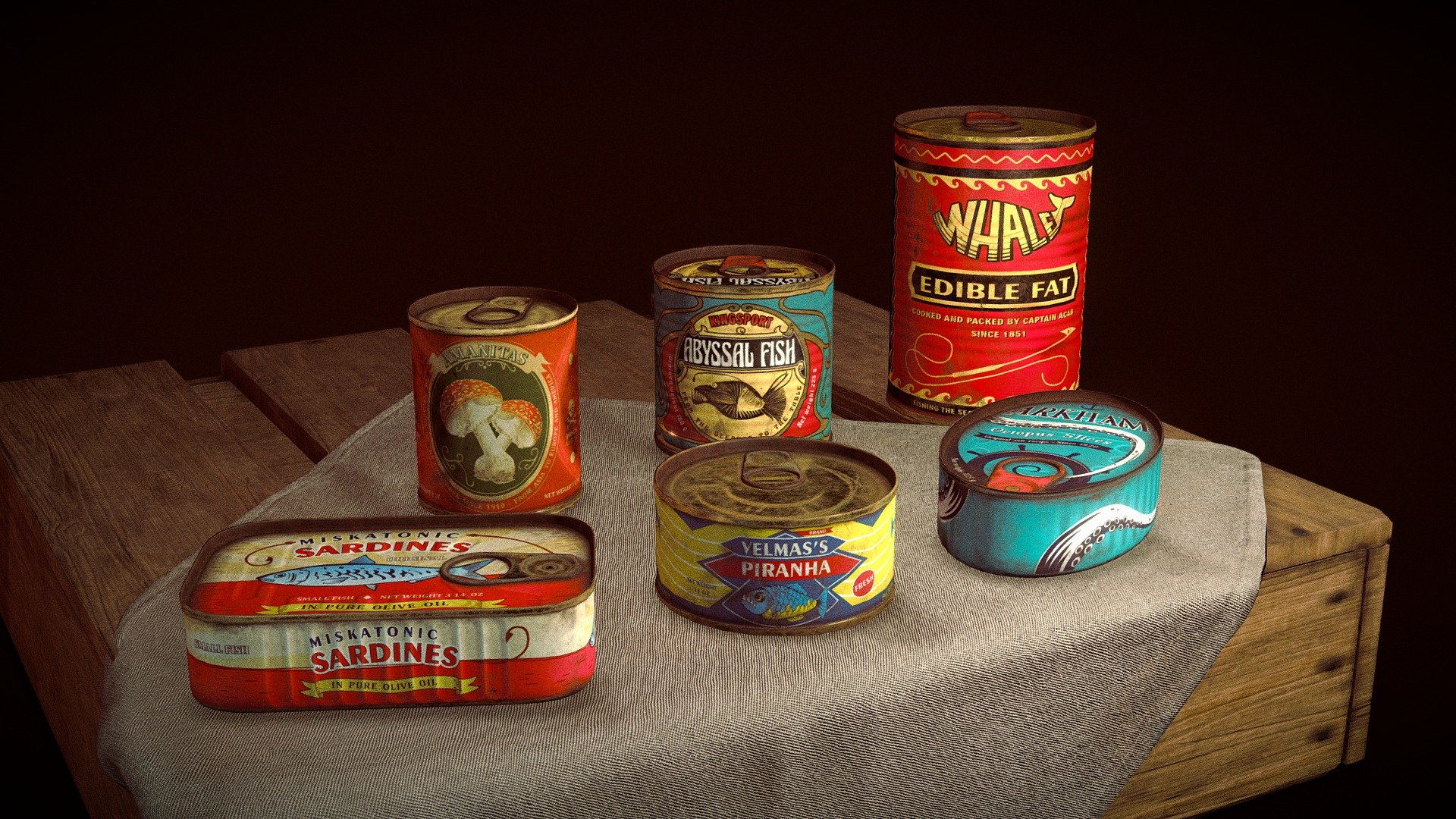 Still Life Vintage Cans - Buy Royalty Free 3D model by markusenes ...