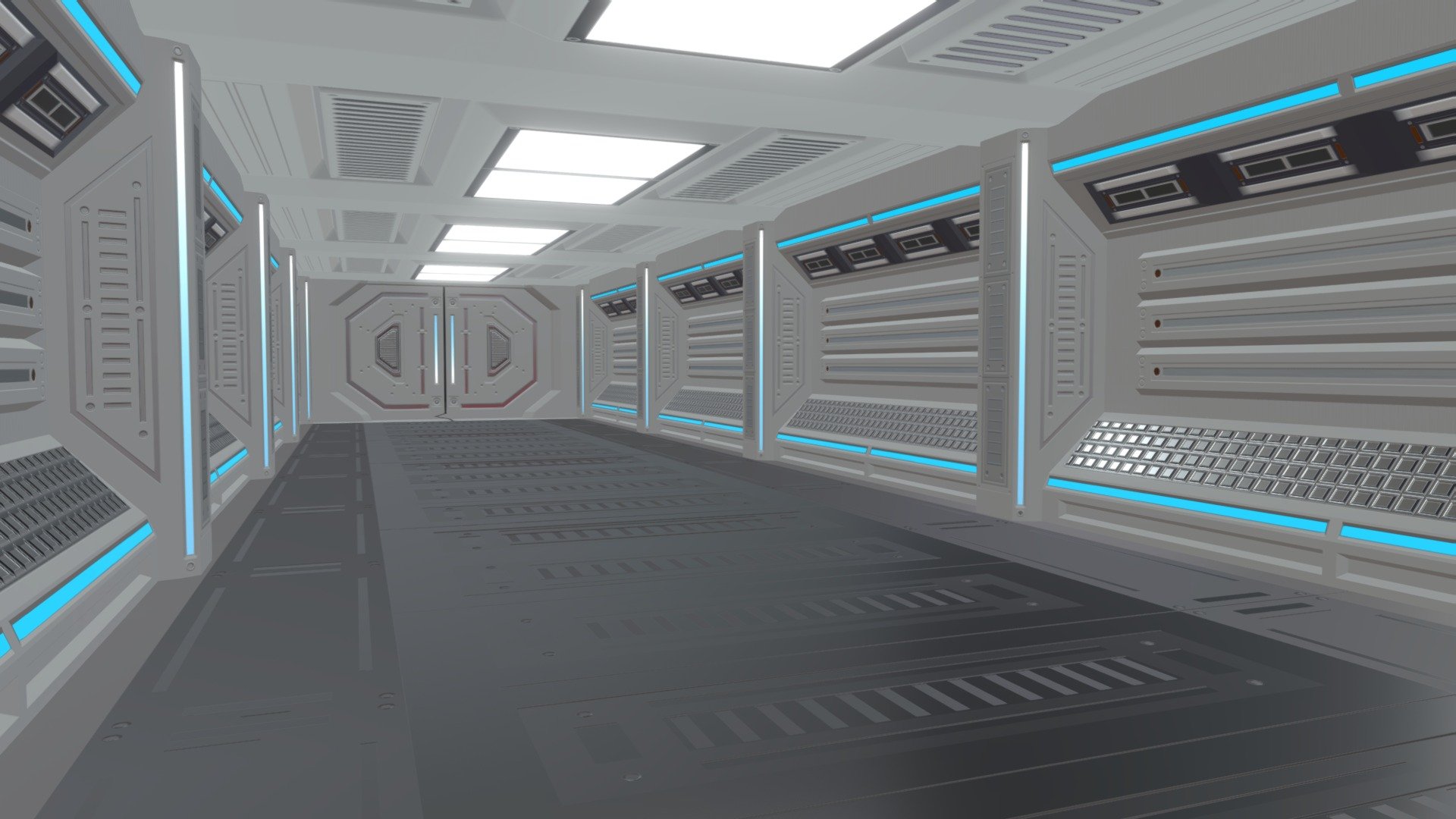 Science Fiction Interior - 3D model by Ujjval Singhal ...