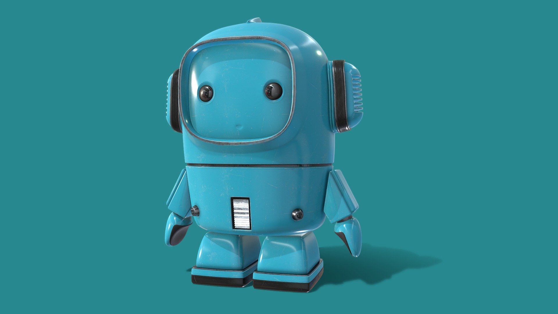 Blue the minimalistic robot - Download Free 3D model by SculptEon ...