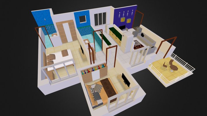 2bhk 3D models - Sketchfab