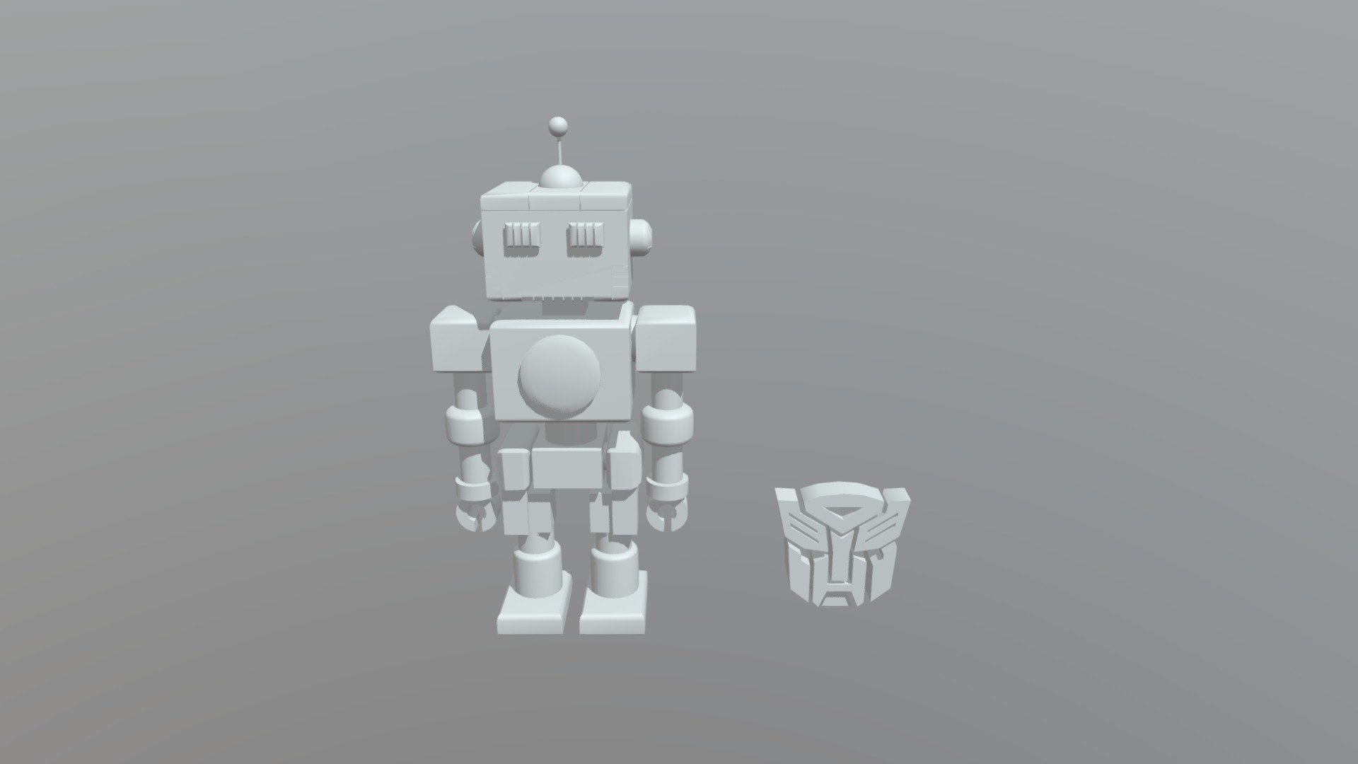 Robot and Transformer Logo - 3D model by teruaoi [e01e03d] - Sketchfab