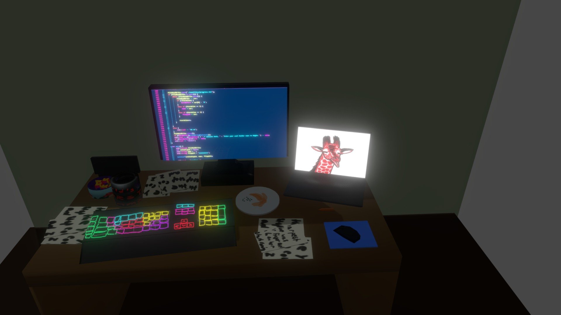 Desk Diorama - Final - 3D model by spoogs [e02006c] - Sketchfab