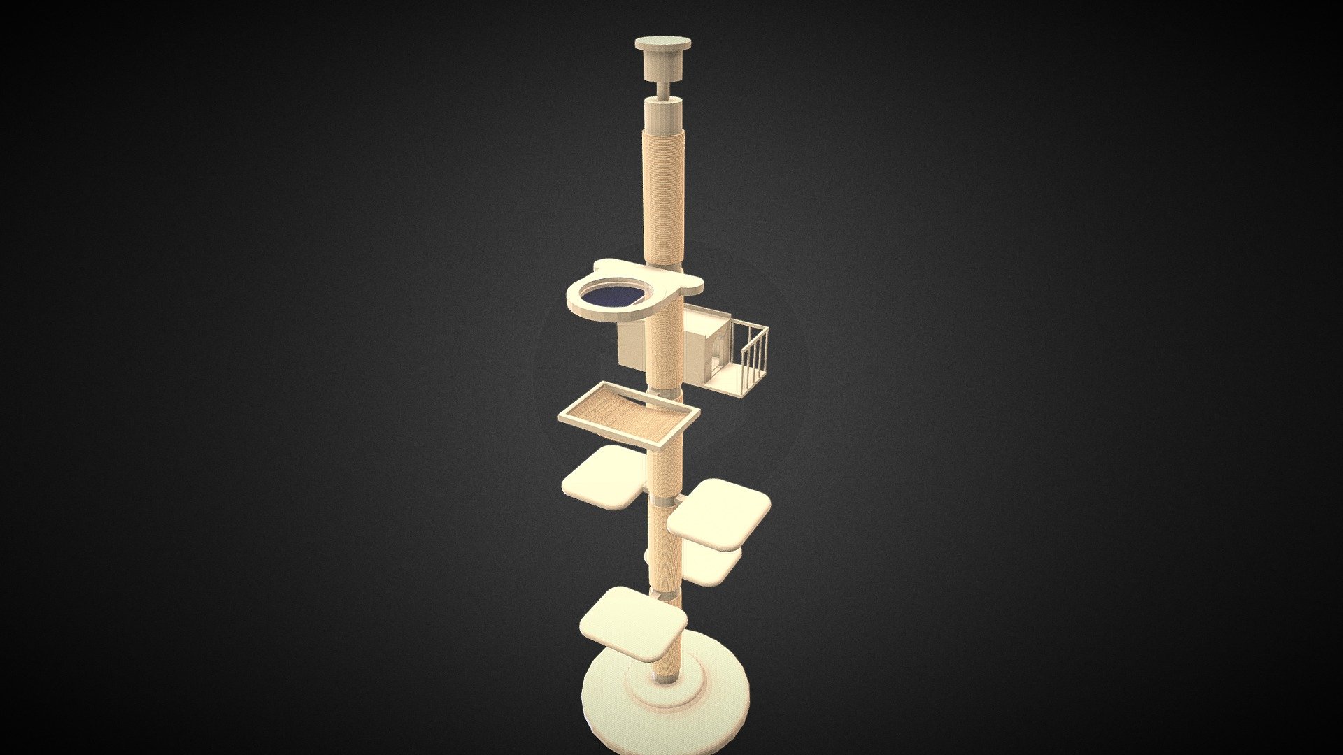 Cat climbing column - 猫爬立柱 - Download Free 3D model by MrdT (@mrdt.club ...