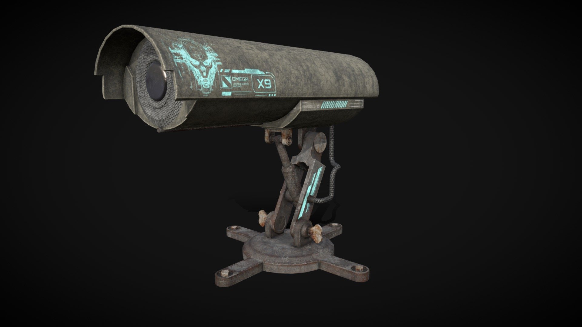 Sci-Fi Grounded Security Camera - Buy Royalty Free 3D model by ...