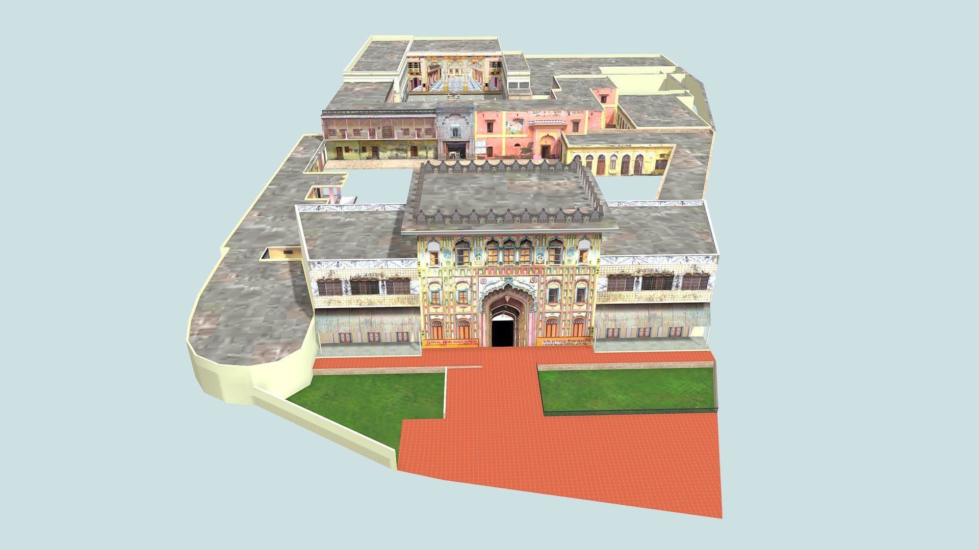 Dashrath Mahal - Ayodhya - 3D model by MMI (@sneh.) [e0237eb] - Sketchfab