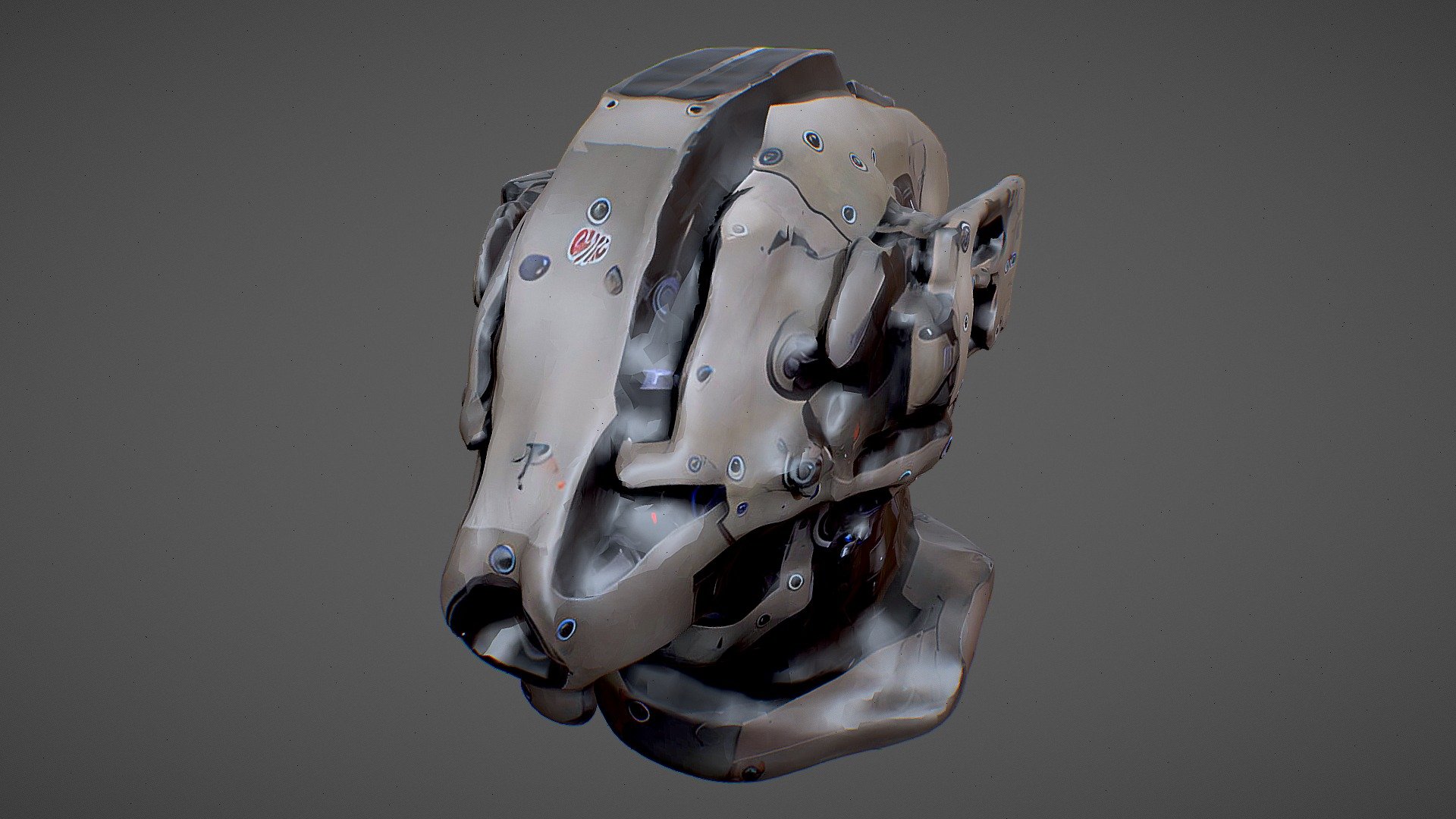 Detailed war robot head - Download Free 3D model by Verticle [e0267c0 ...