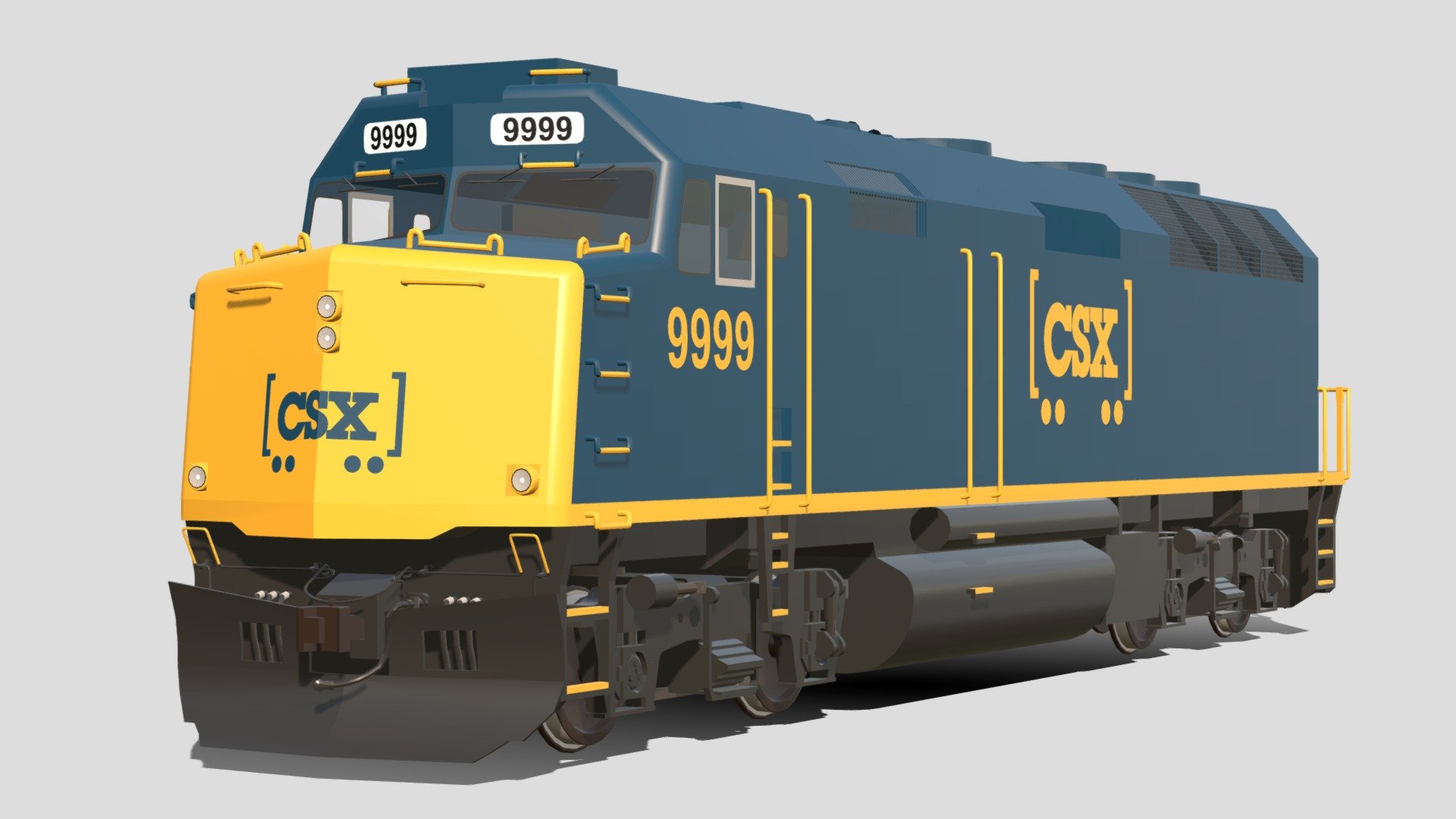CSX EMD F40PH-2 - Download Free 3D model by OUTPISTON [e02a158] - Sketchfab