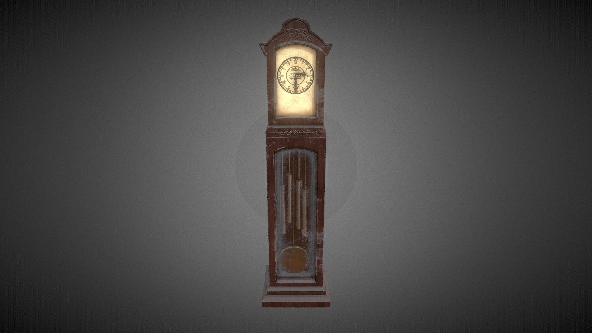 grandfather clock - 3D model by yueliu [e02b3b3] - Sketchfab